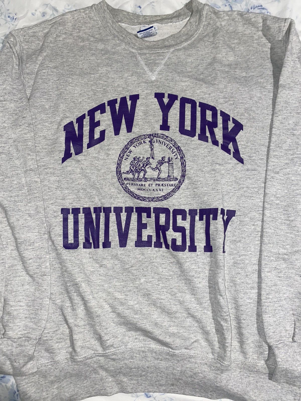 American College × New York × Vintage Champion X NYU Sweater | Grailed