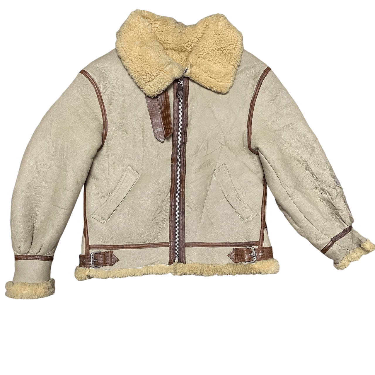 Avirex Vintage Avirex Sheepskin Coat Shearling Leather Jacket B3 | Grailed