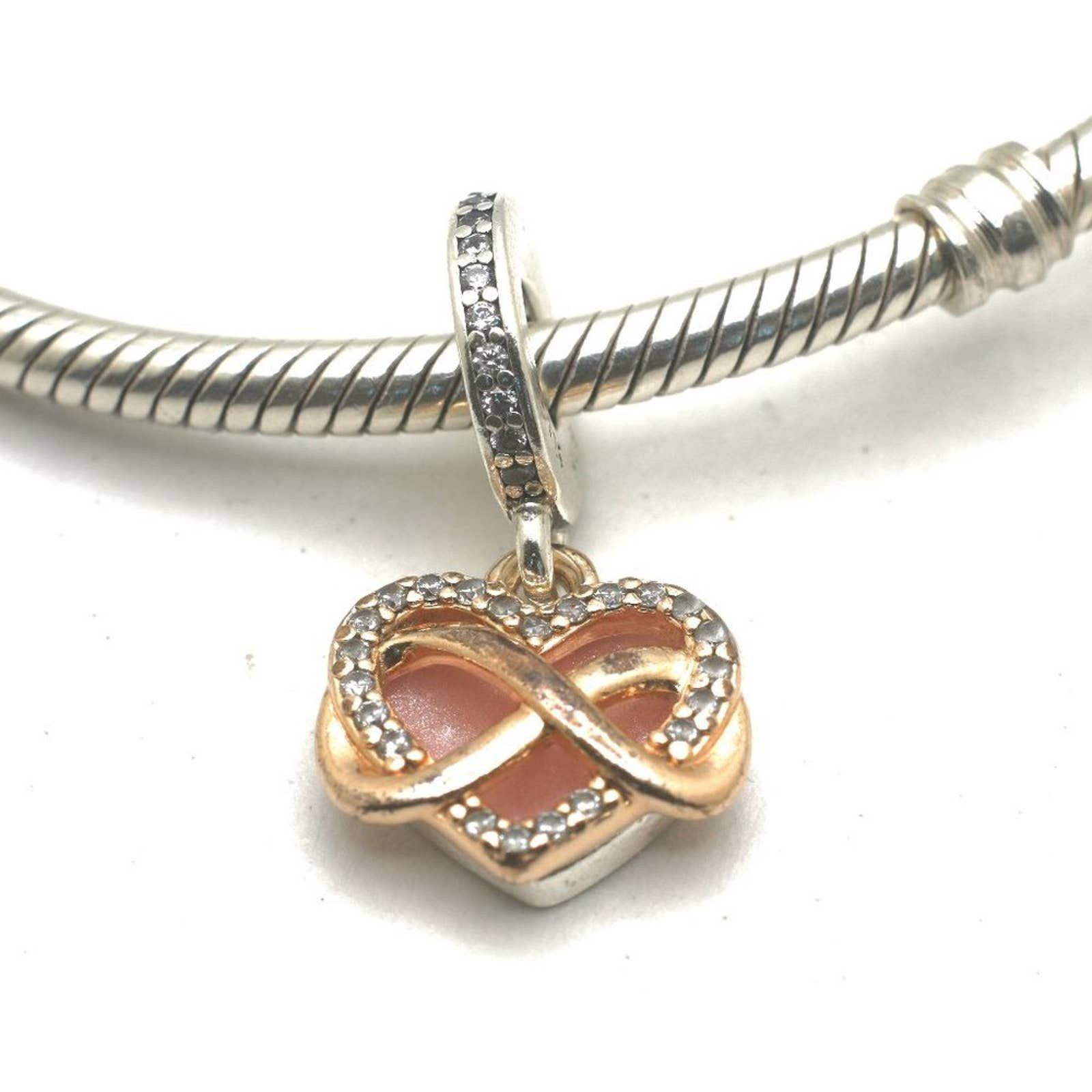 pandora Authentic PANDORA Sparkling Infinity Heart Dangle Charm | Grailed