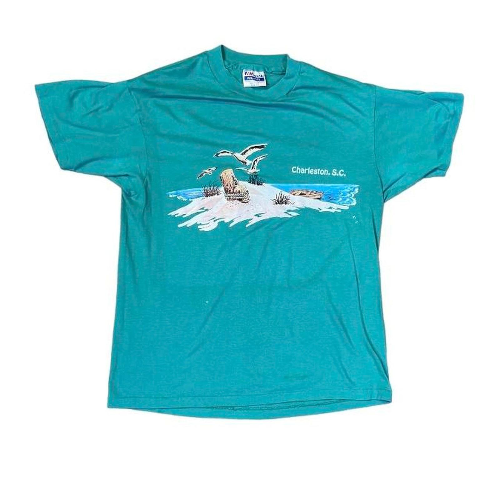 Hanes 80s green hanes fifty fifty | Grailed
