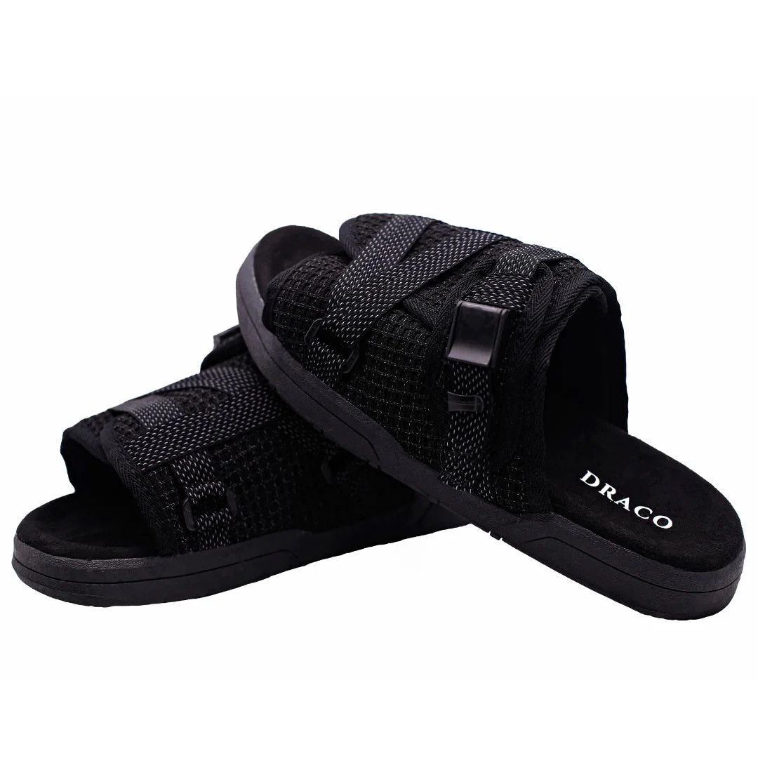 Designer Draco Slides (Black/Lightning Reflectiv) Slides | Grailed