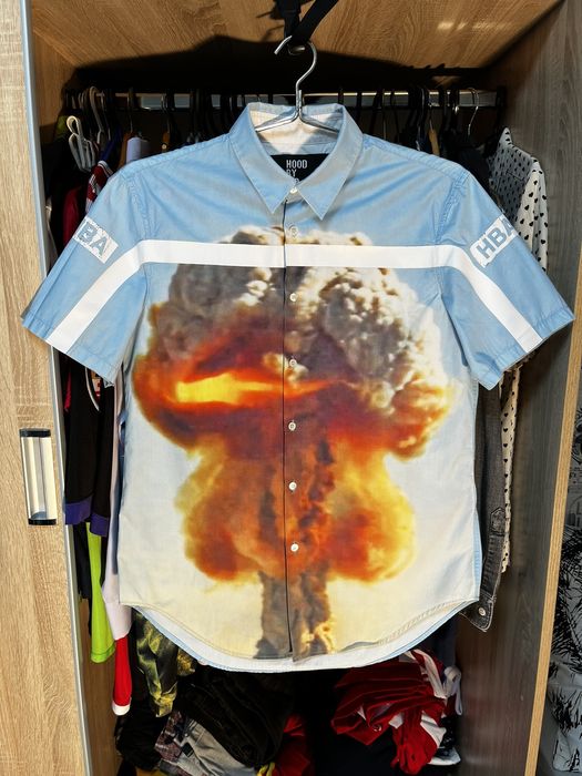 Hood By Air 💥 HBA Hood By Air Nuclear Bomb Explosion Shirt | Grailed