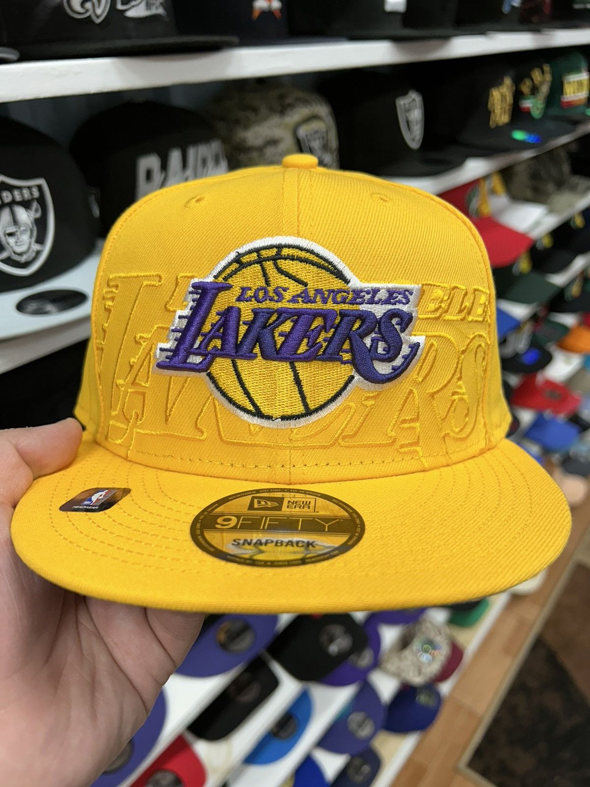 New Era Los Angeles Lakers NBA Yellow New Era 9Fifty Snapback | Grailed