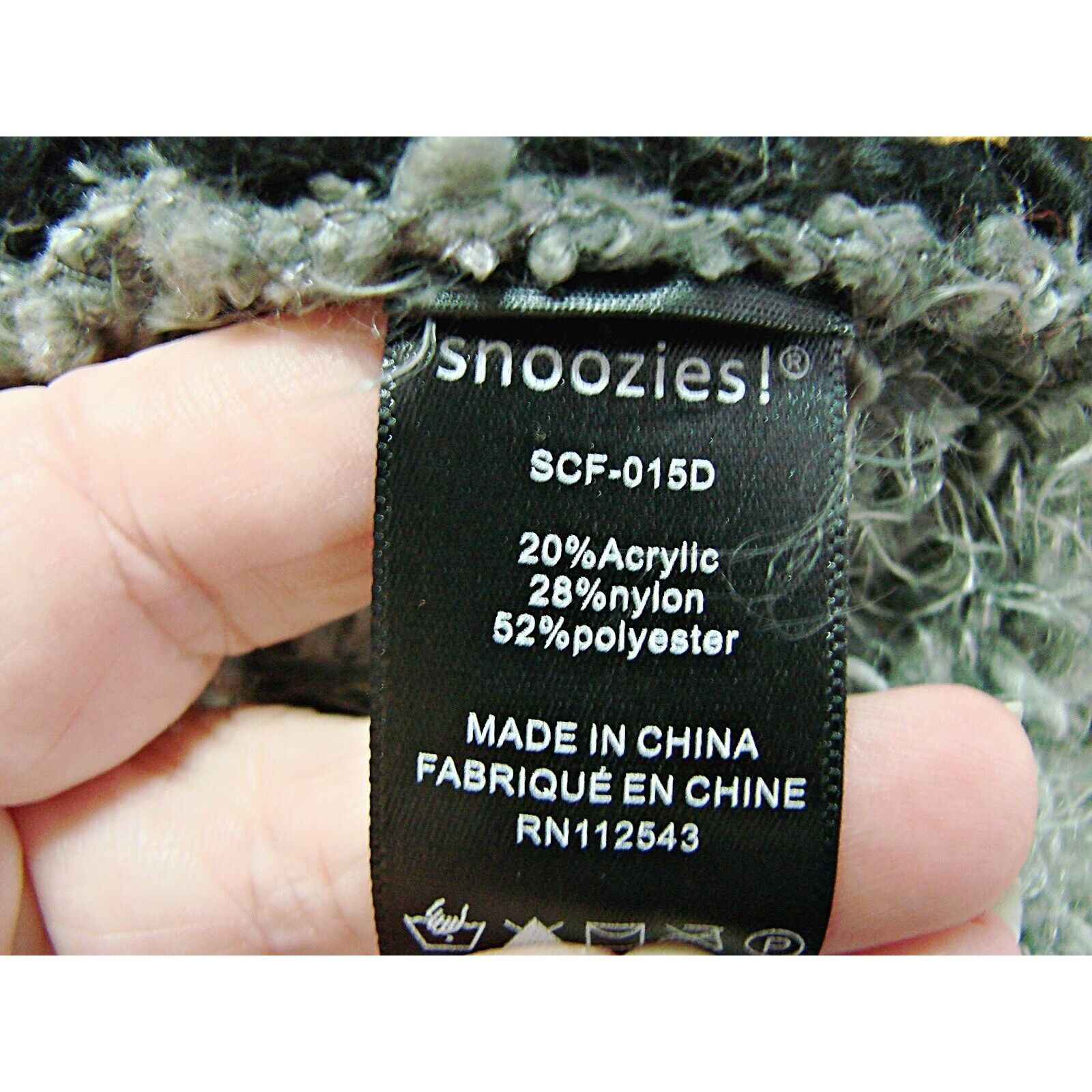 Other Snoozies Gray Colorblock Soft Crochet Pattern Infinity Large ...