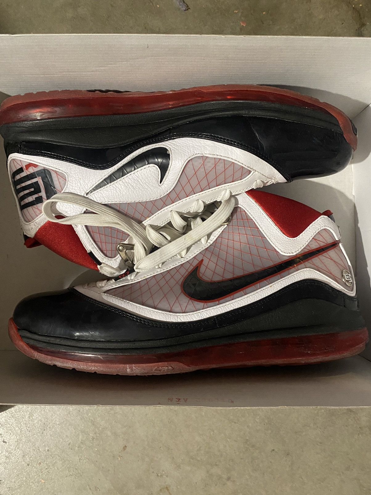 Nike Nike LeBron 7 White Black Varsity Red | Grailed
