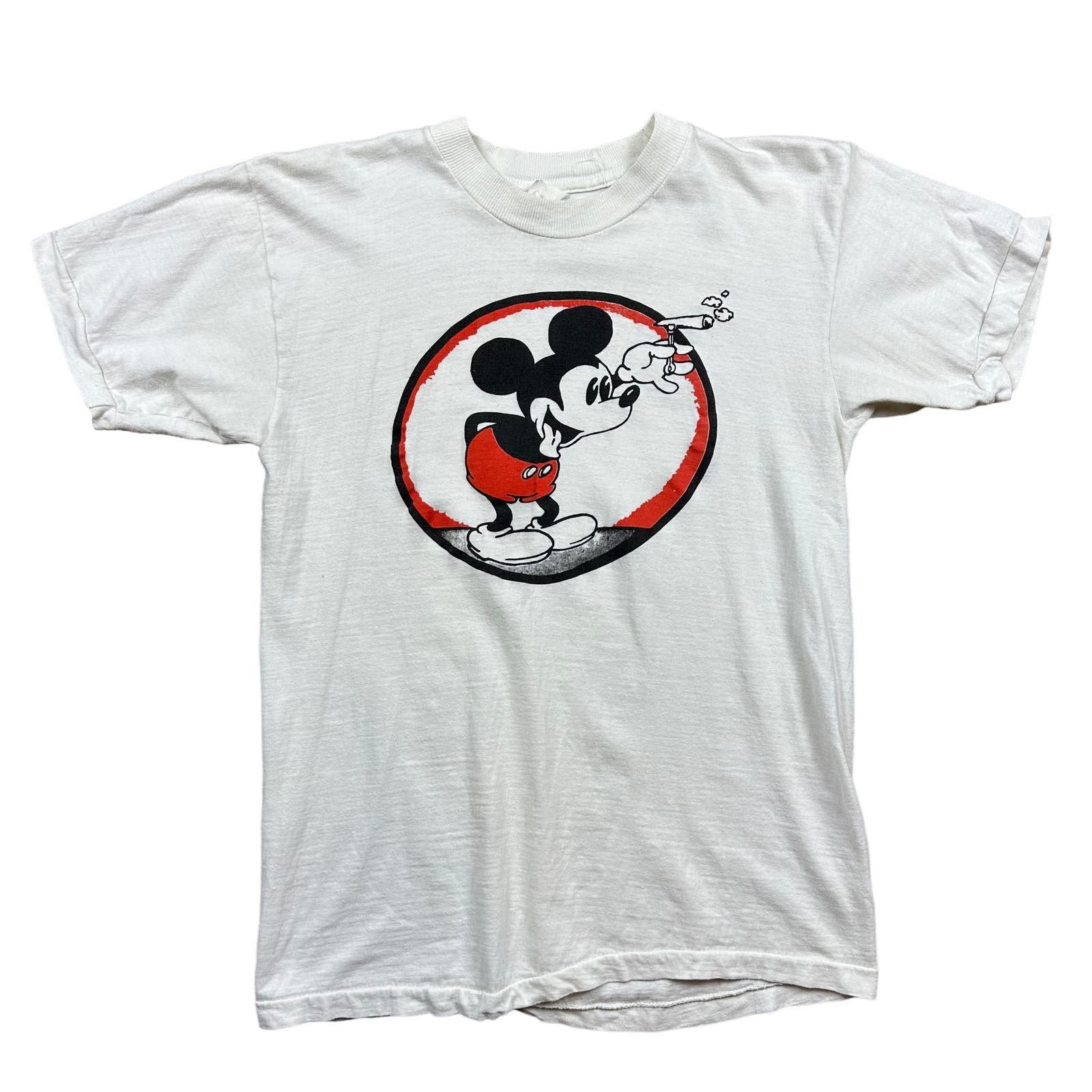 Vintage Vintage 90s Mickey Mouse Grateful Dead lot tee weed drugs | Grailed