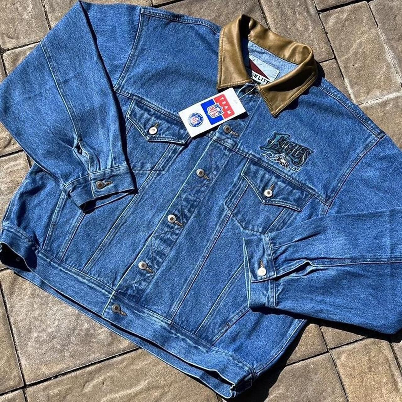 Denim Jacket × NFL × Vintage Vintage Pro Elite NFL Philadelphia Eagles ...