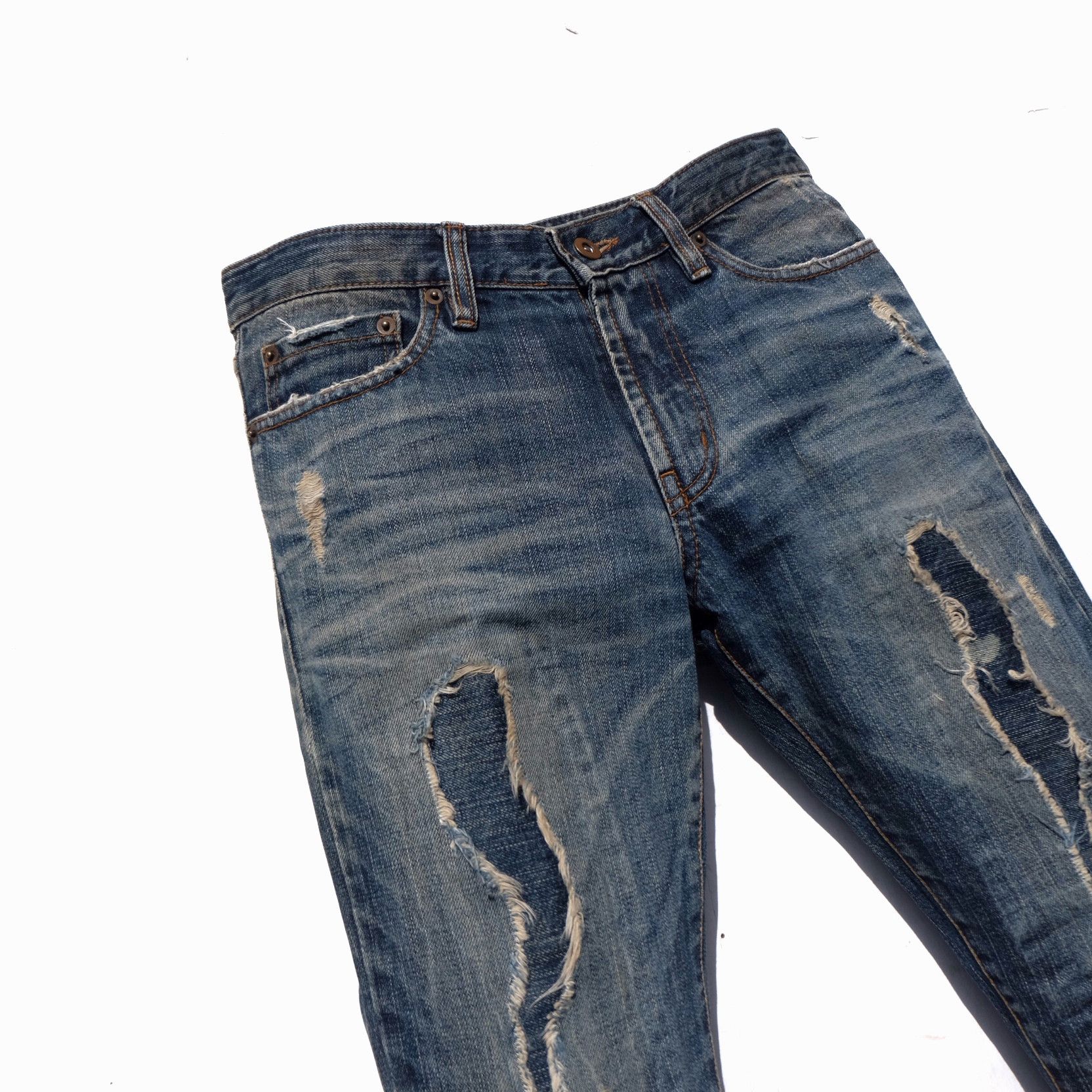 Japanese Brand GOA distressed flare jeans | Grailed