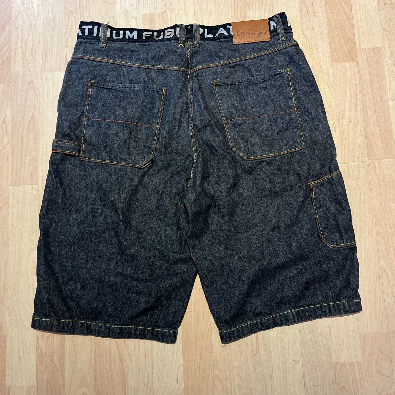Affliction × Fubu Y2k affliction style platinum fubu fat albert jorts ...