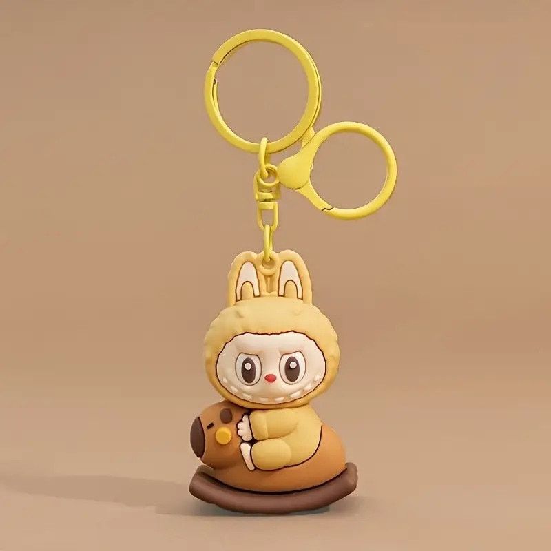 1 Labubu 3D Popmart Keychain - Yellow | Grailed