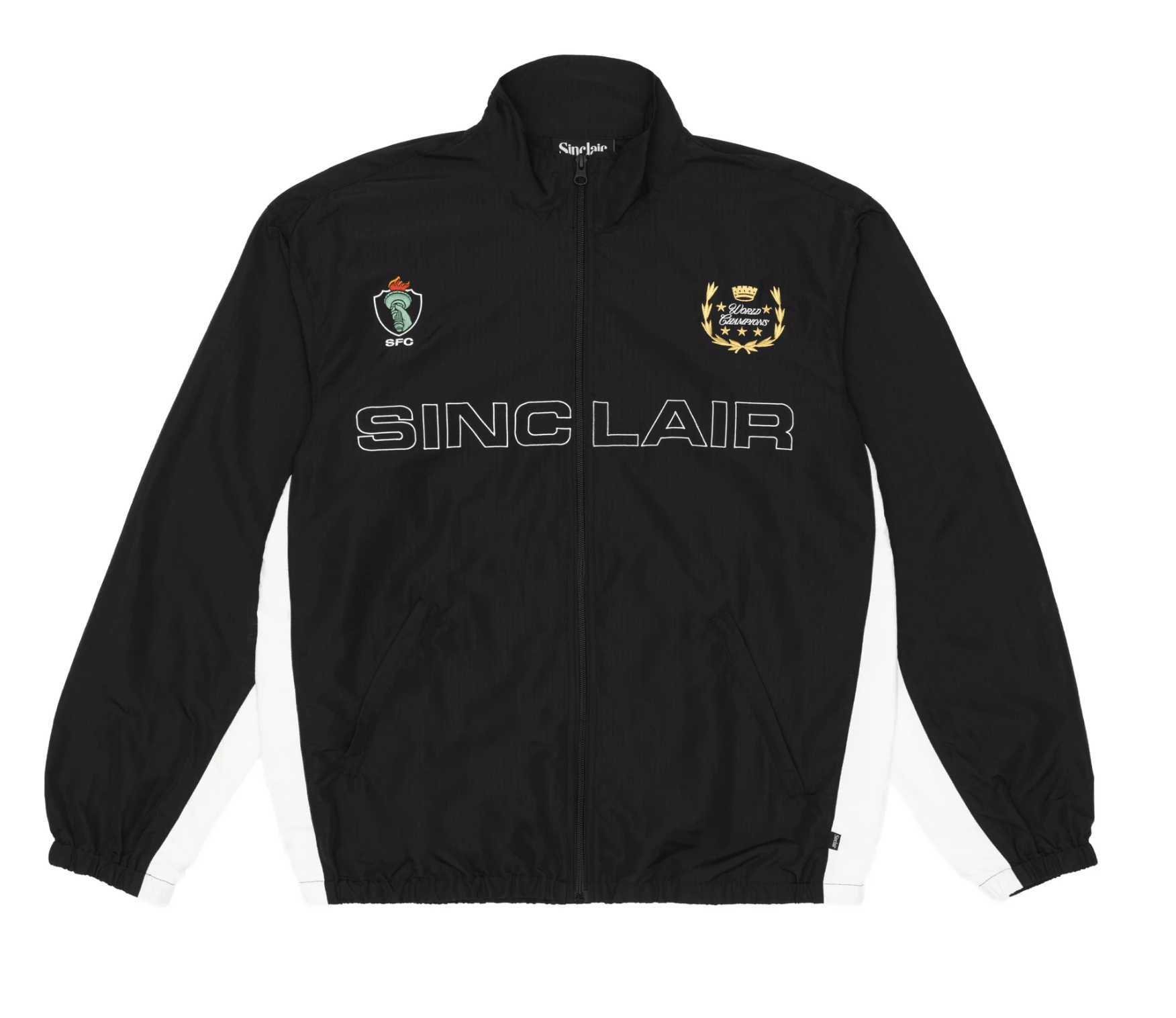 Sinclair Global SFC Nylon Track Jacket Black White | Grailed