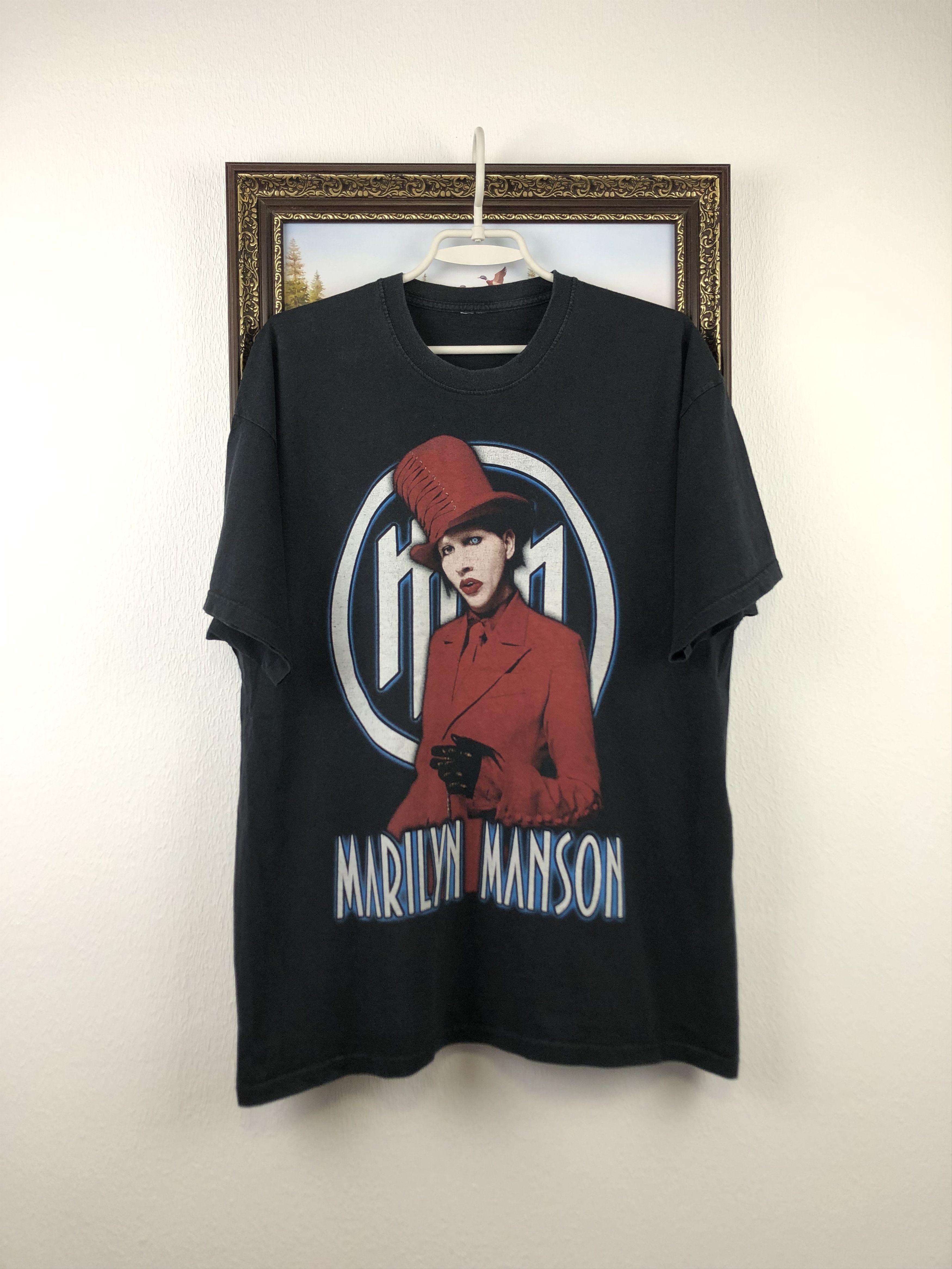 Band Tees × Vintage Vintage Marilyn Manson Bad Over Print Shirt Tee Big ...
