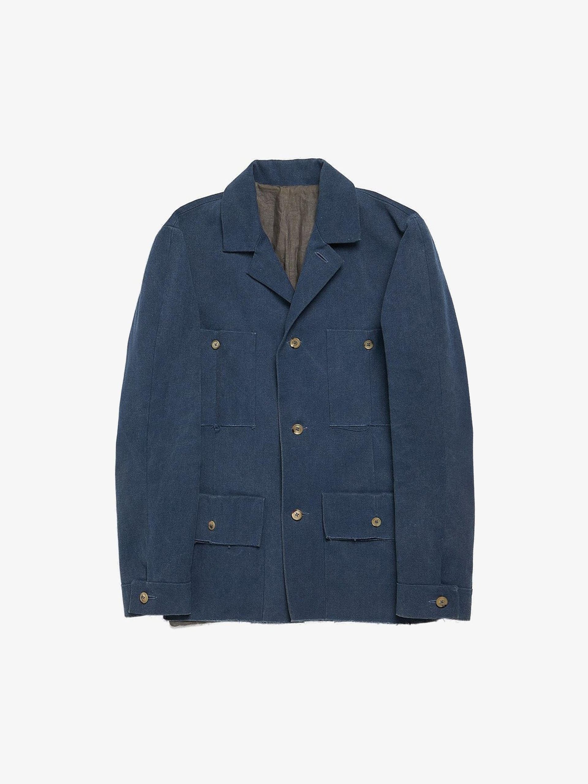 Ma+ Blue Beige Lining Pocket Canvas Jacket | Grailed