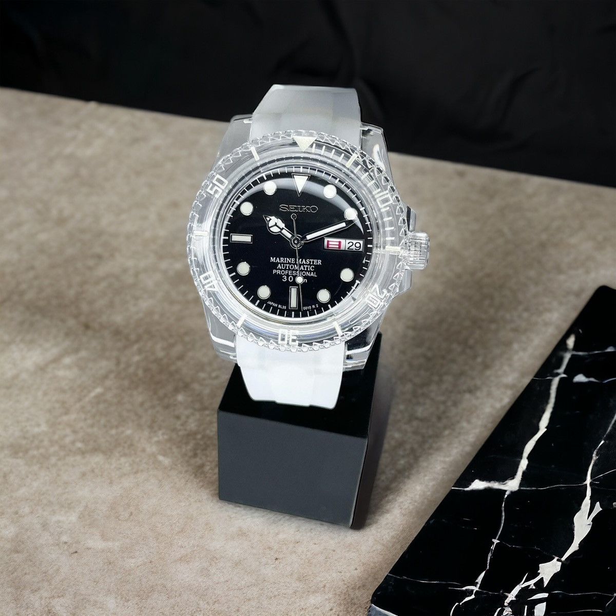 Japanese Brand × Seiko × Watch Seiko Mod Submariner Transparent Case ...