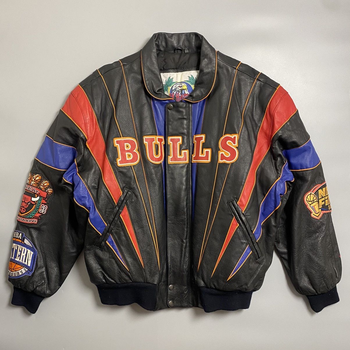 Jeff Hamilton Jeff Hamilton Chicago Bulls 3-Peat Leather Jacket 🏆 | Grailed