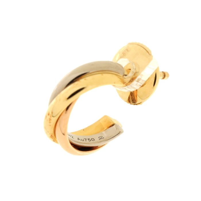 Cartier Trinity Hoop Earrings 18K Tricolor Gold 13mm | Grailed