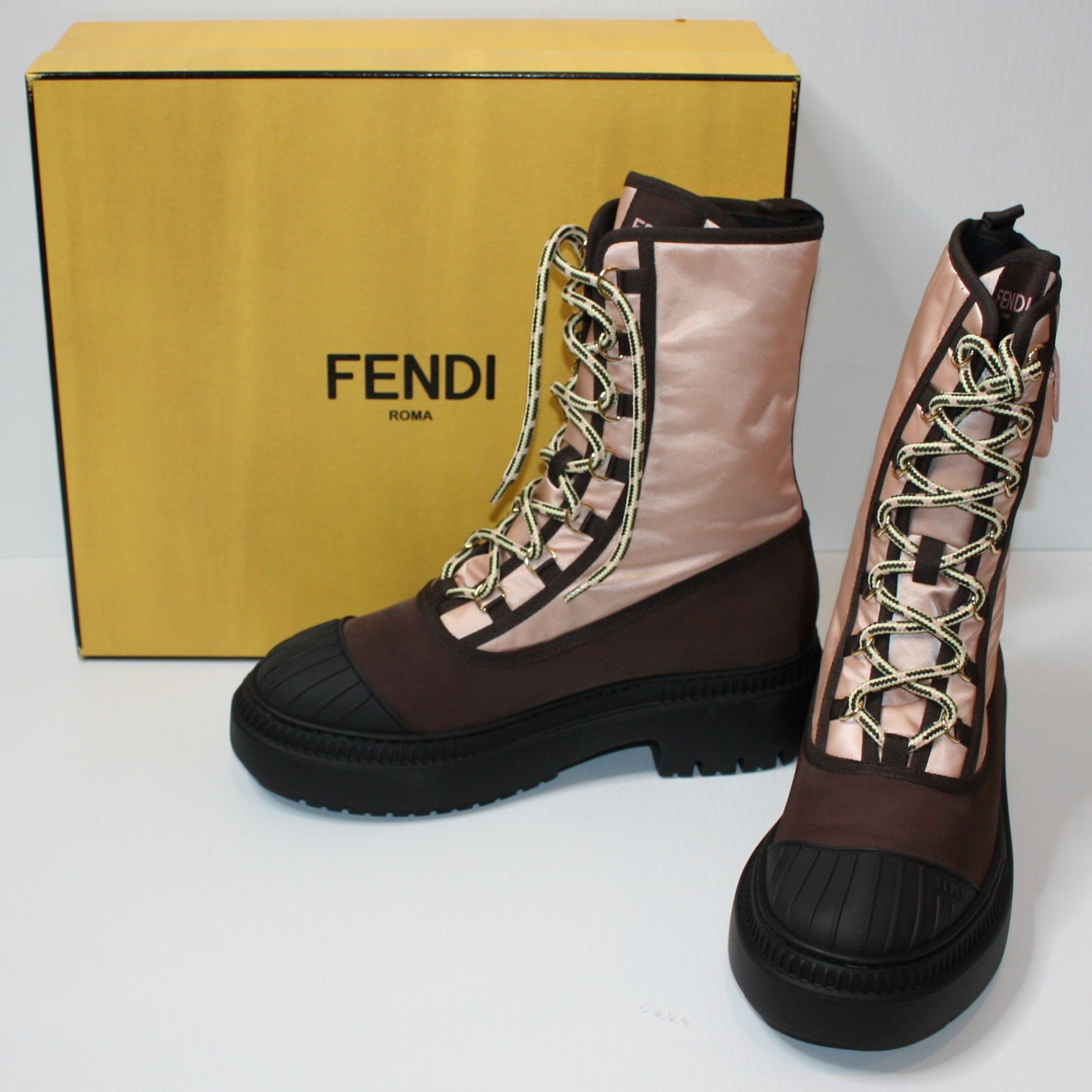 Fendi Domino Nylon Biker Boots with Baguette Pocket MSRP $1450 | Grailed