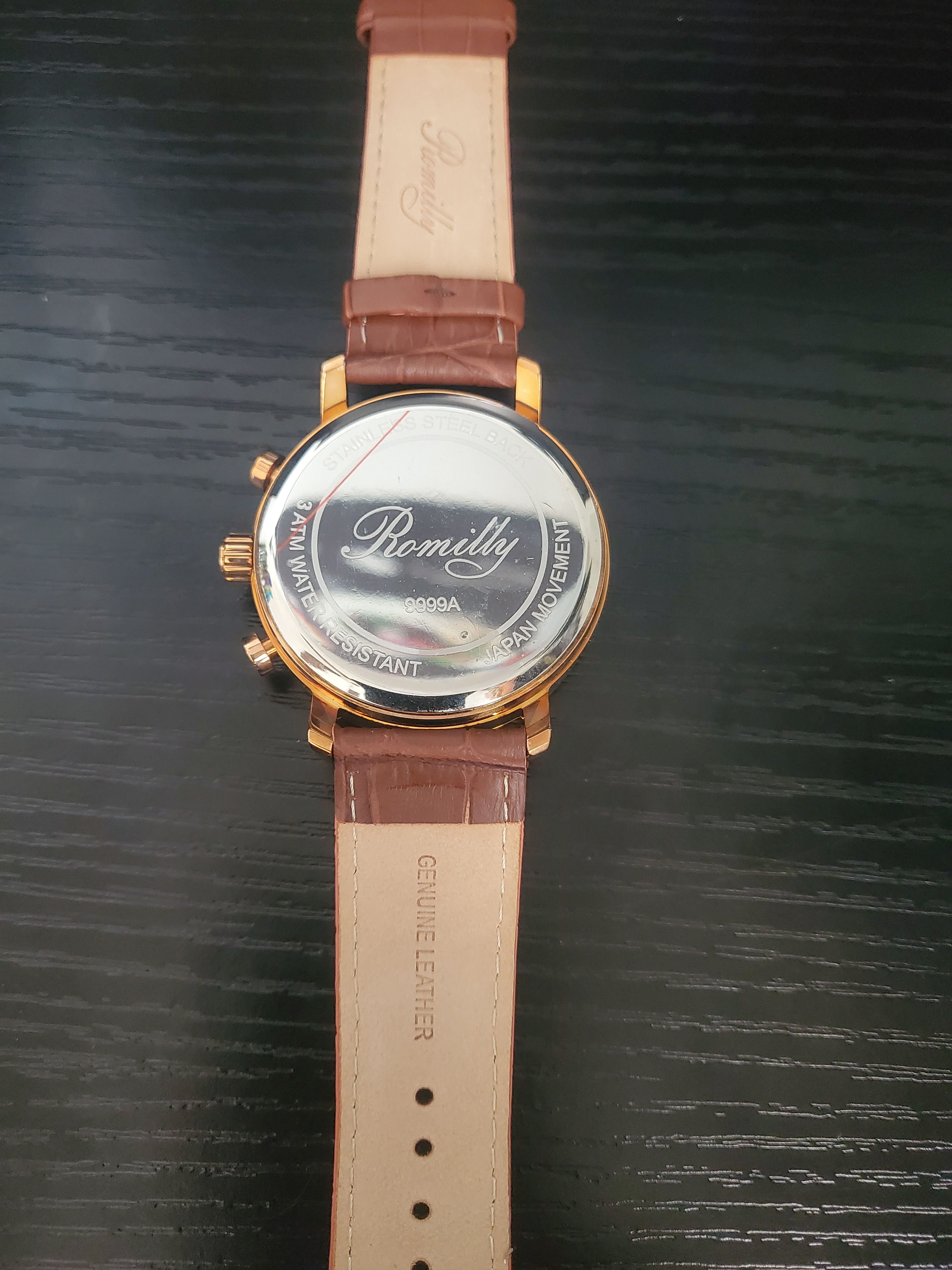 Romeo Gigli 🔥RARE New Romilly 43mm Men's Chrono Watch Rose Gold Tone ...