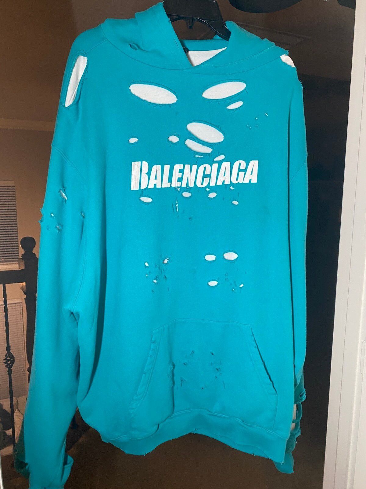 Balenciaga Balenciaga Destroyed Hoodie | Grailed