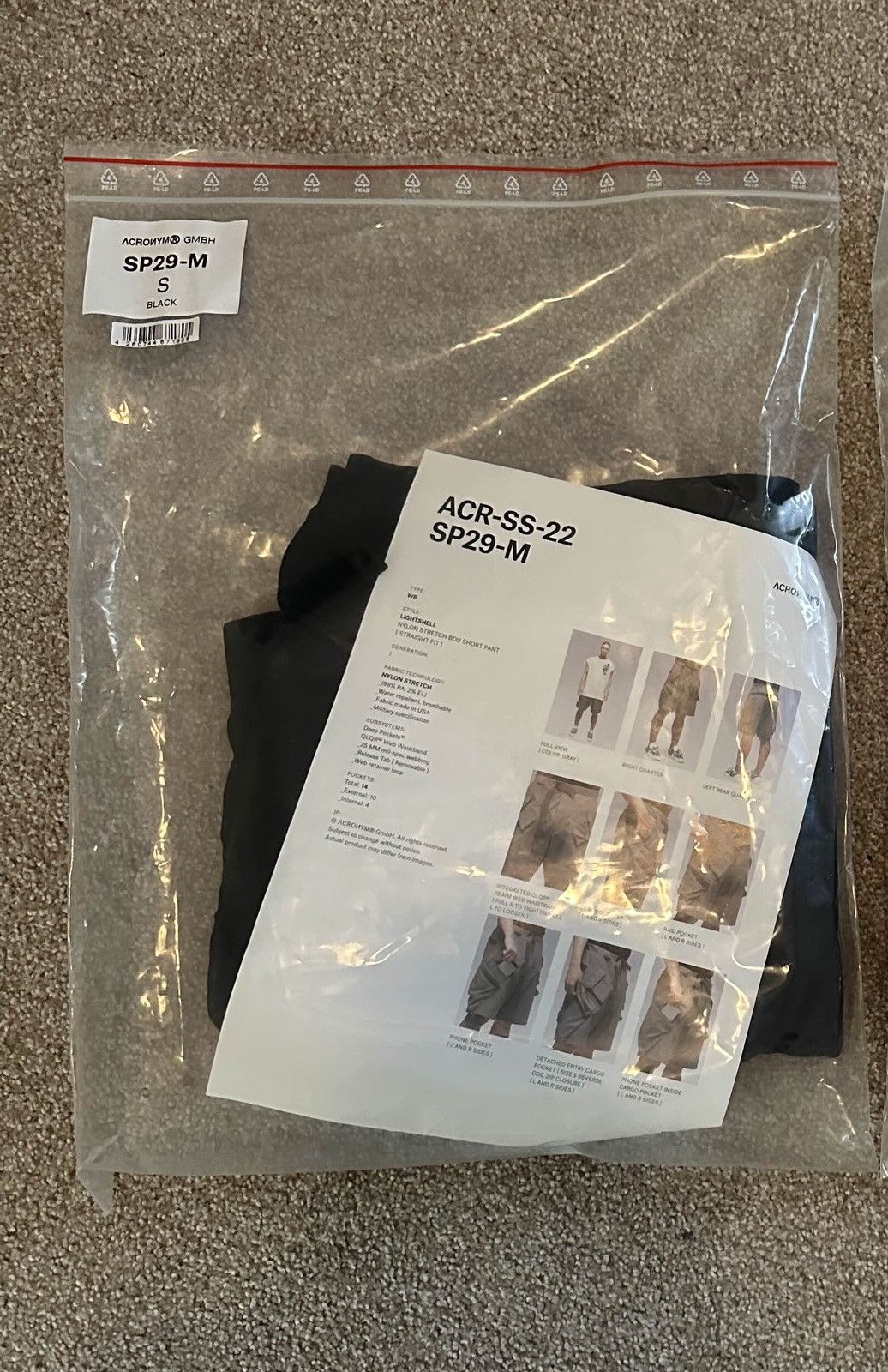 Acronym Acronym SP29-M Small Cargo Shorts Full Pack | Grailed