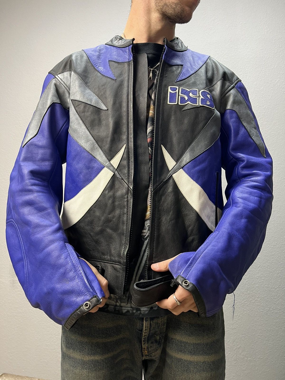 Avant Garde Leather Cropped racing leather Bomber Jacket Avant-Garage ...