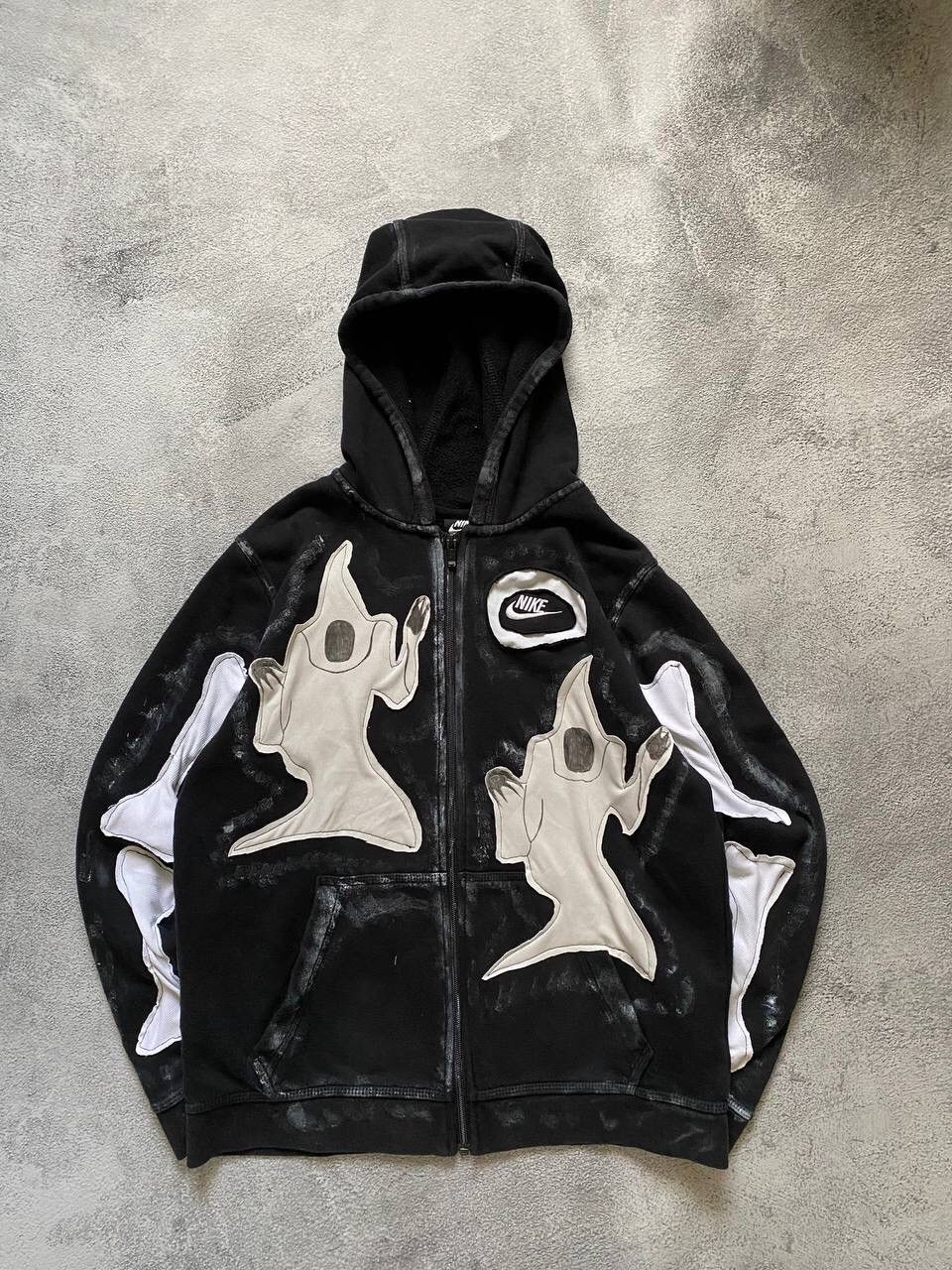 Carhartt × Nike × Streetwear Nike custom ghost 👻 Skeleton Y2k hoodie ...