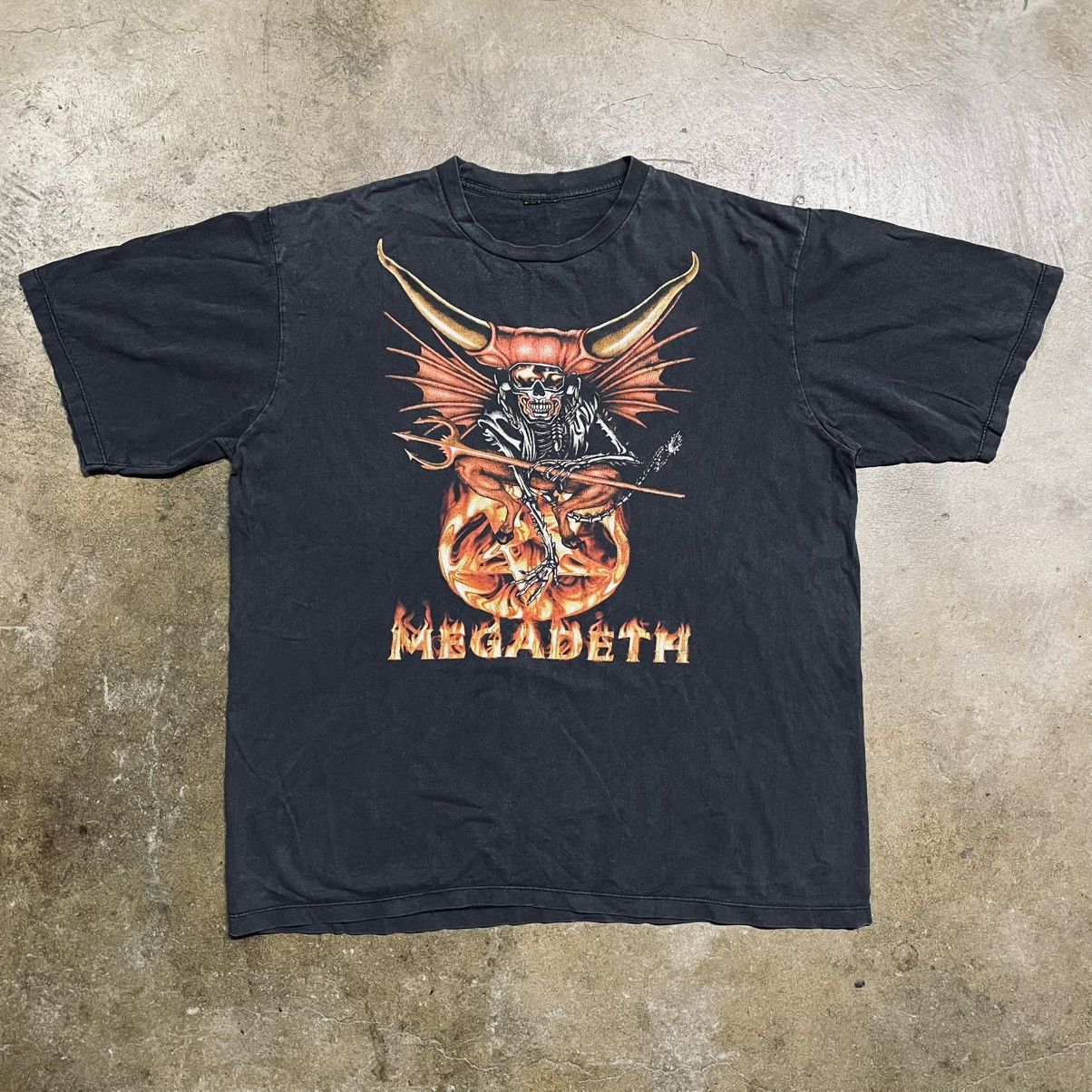 Band Tees × Tour Tee × Vintage Vintage Megadeth Faded Black Band Tour T ...