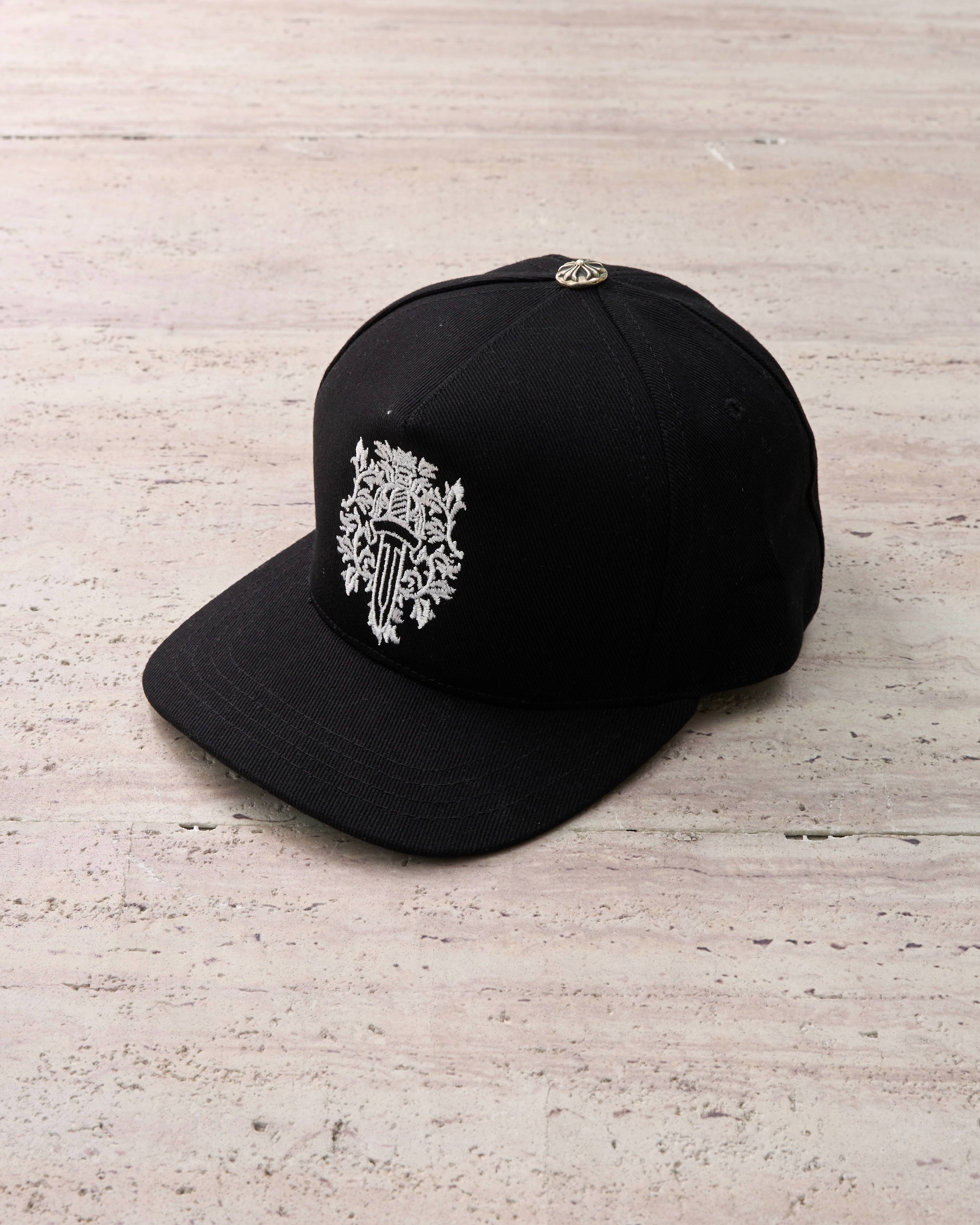 Chrome Hearts Chrome Hearts Dagger Denim Baseball Hat Black/White | Grailed