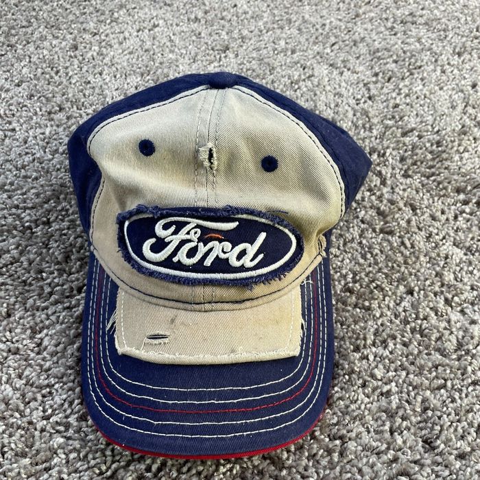 Ford Ford Hat Cap Snapback Blue White Red Distressed Officially Licensed Men | Grailed