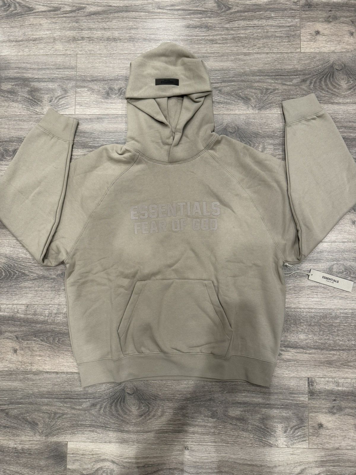 Essentials × Fear of God Fear of God Essentials Smoke Hoodie | Grailed