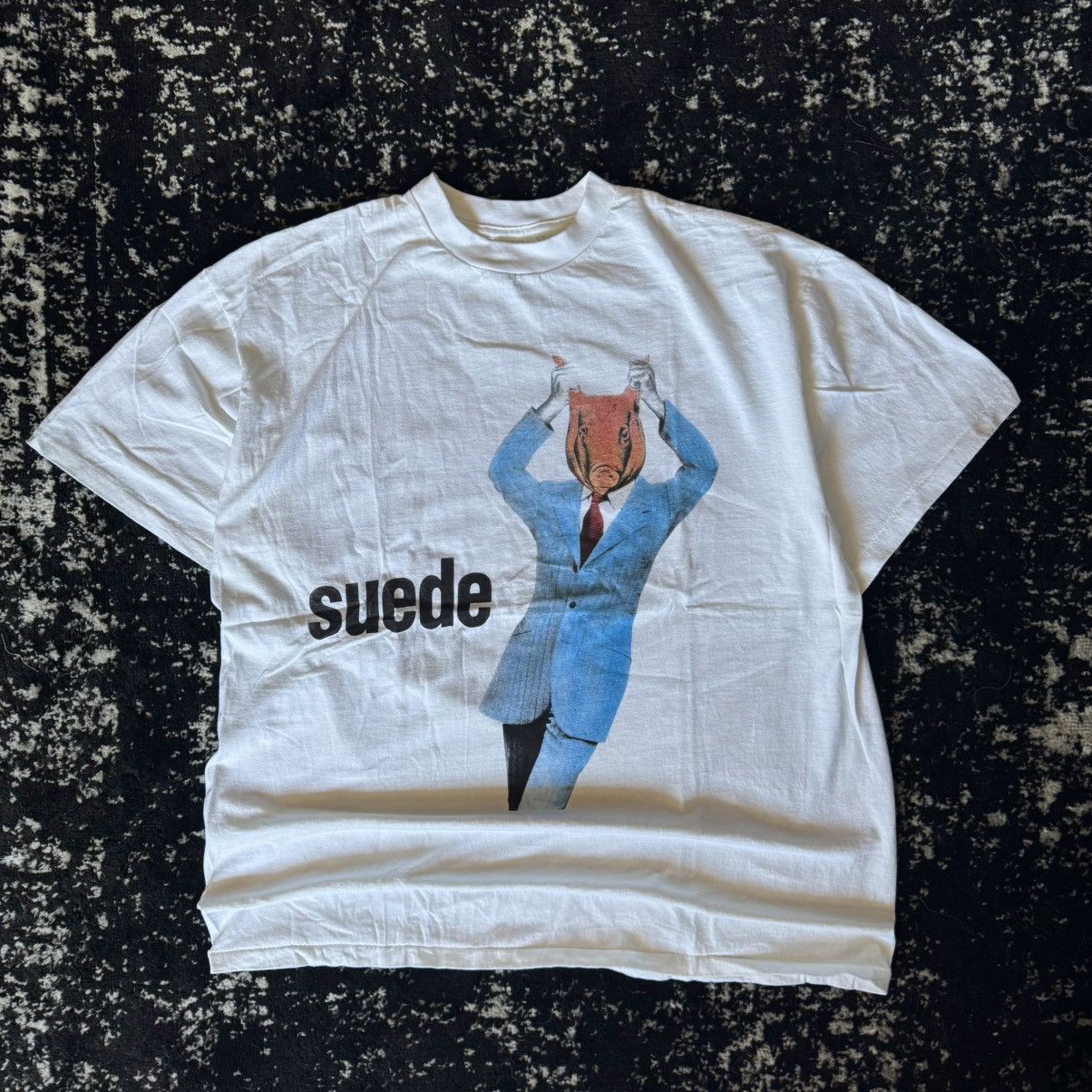 Band Tees Suede graphic TSHIRT | Grailed