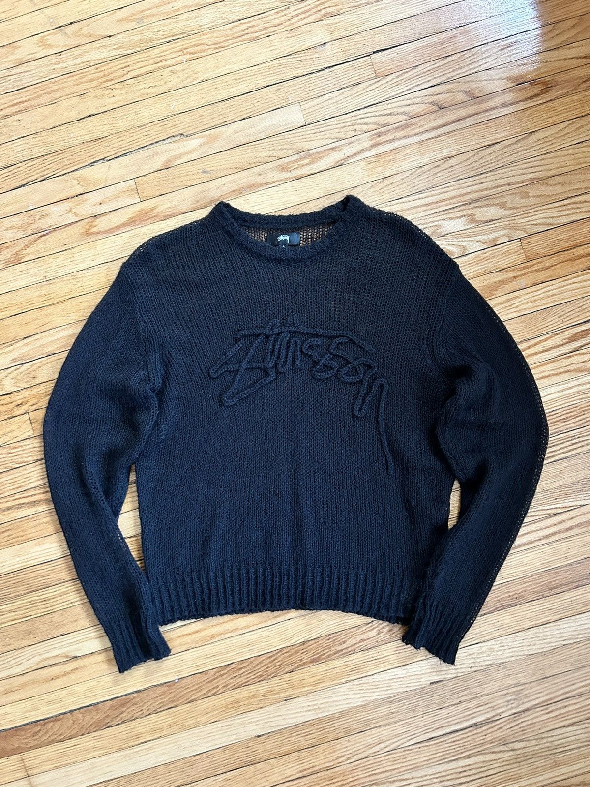 Stussy Stüssy Loose Knit Mohair Sweater (Black) | Grailed