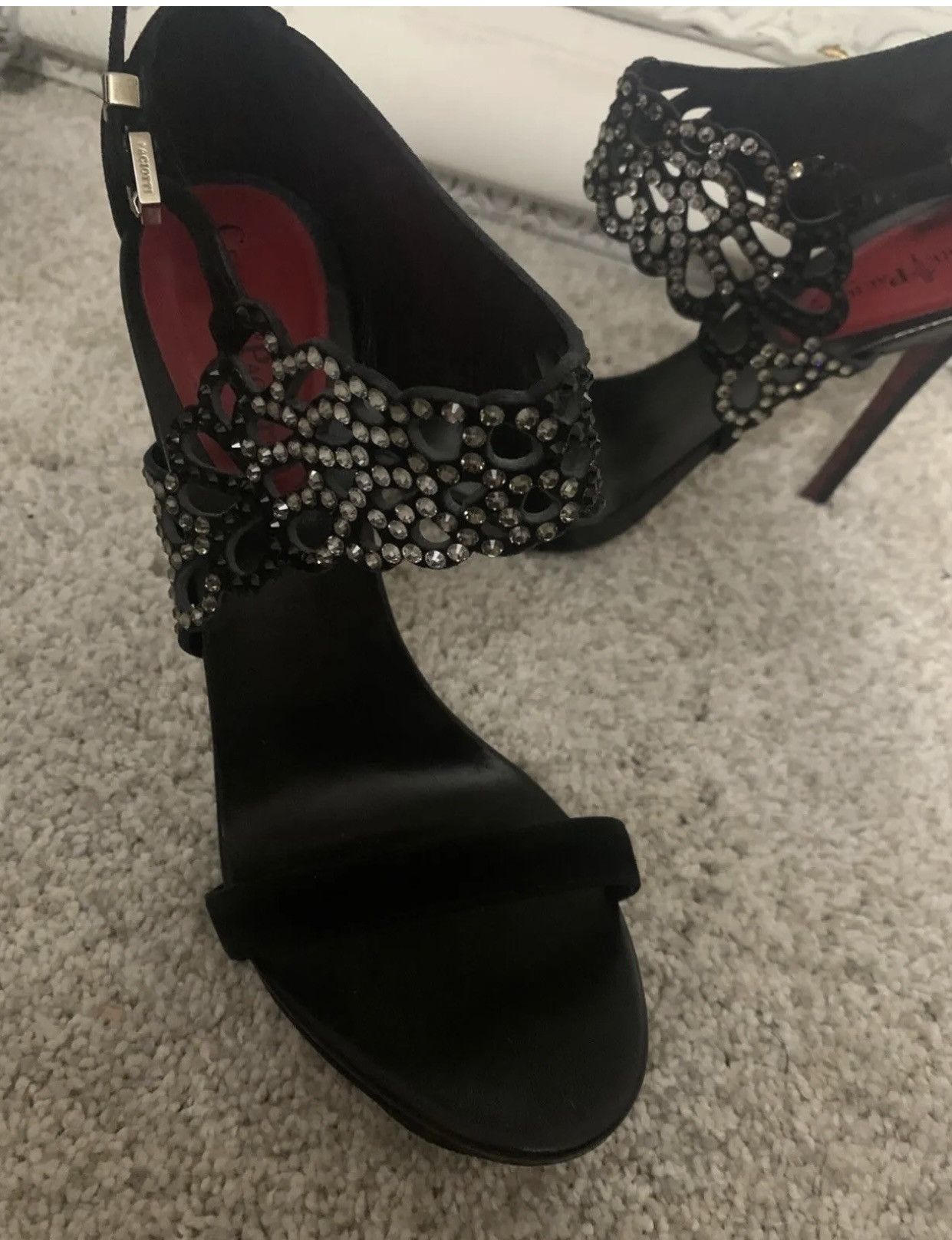 Cesare Paciotti Cesare Paciotti black jewel embellished heels | Grailed