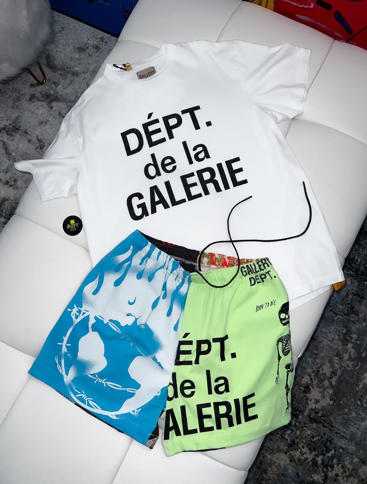 Gallery Dept. Gallery dept retouch combo set t shirt and shorts | Grailed