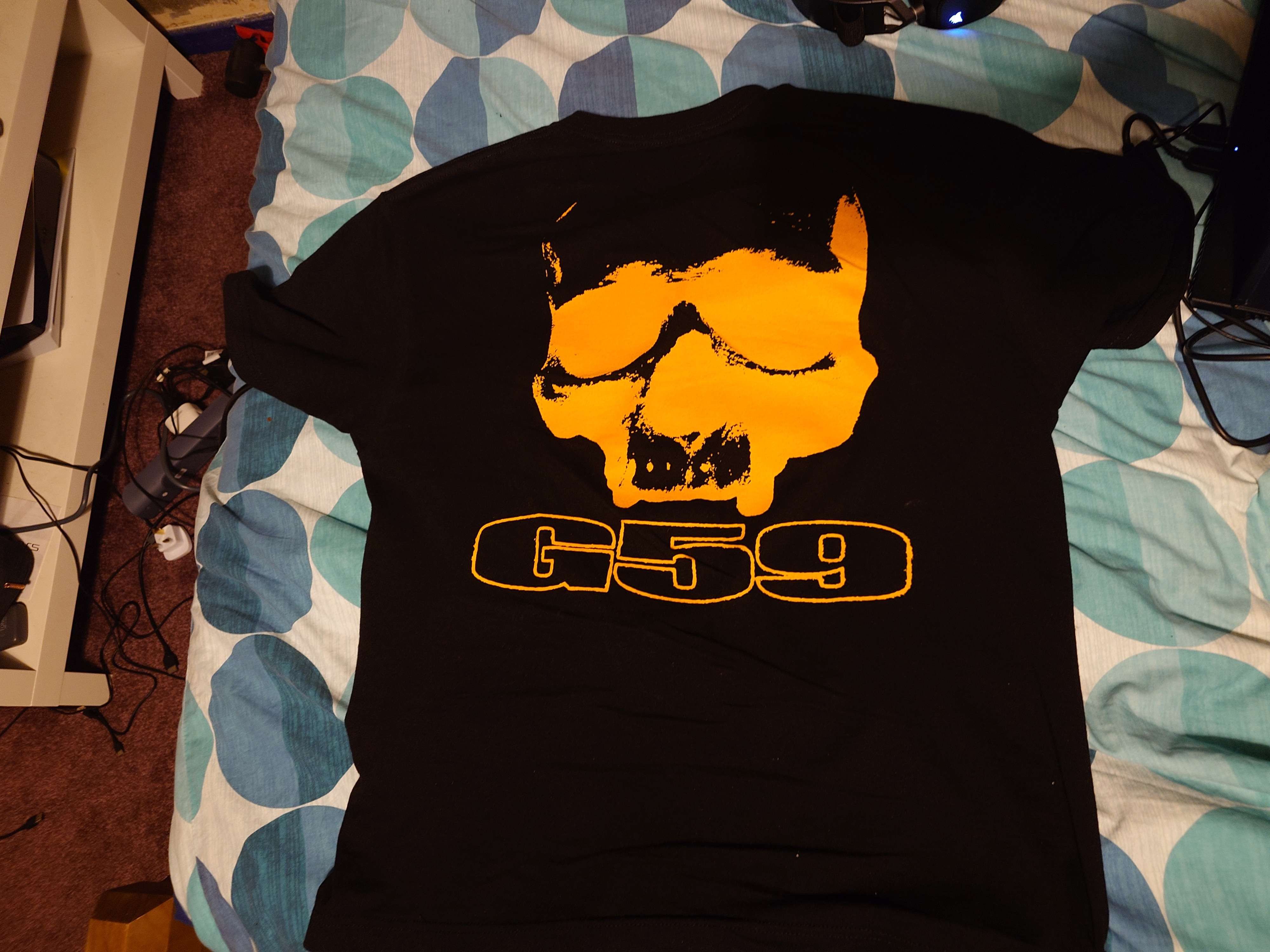 G59 Records Orange G59 Skull Logo tee | Grailed
