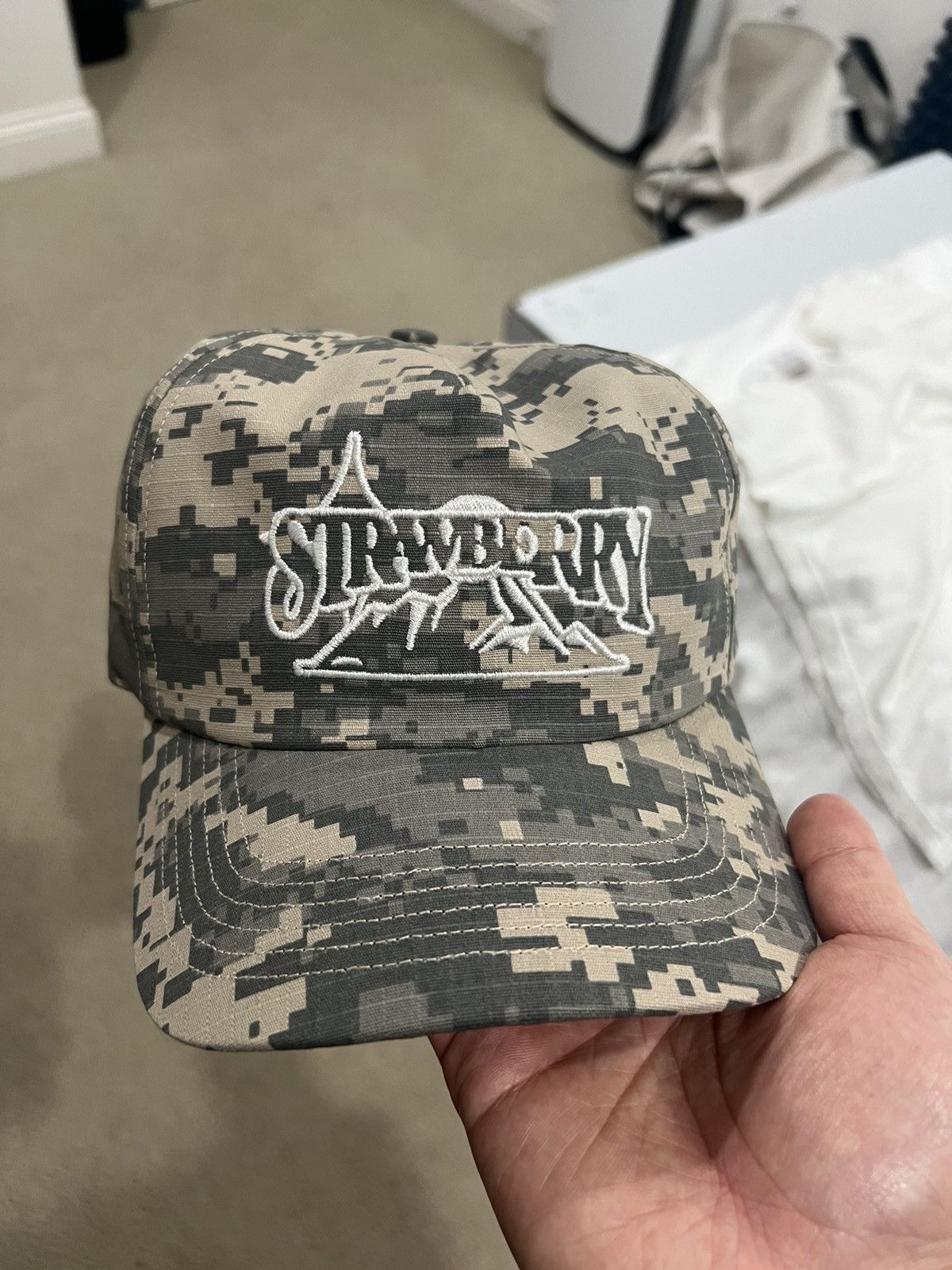 Strawberry Digi Camo Snapback | Grailed