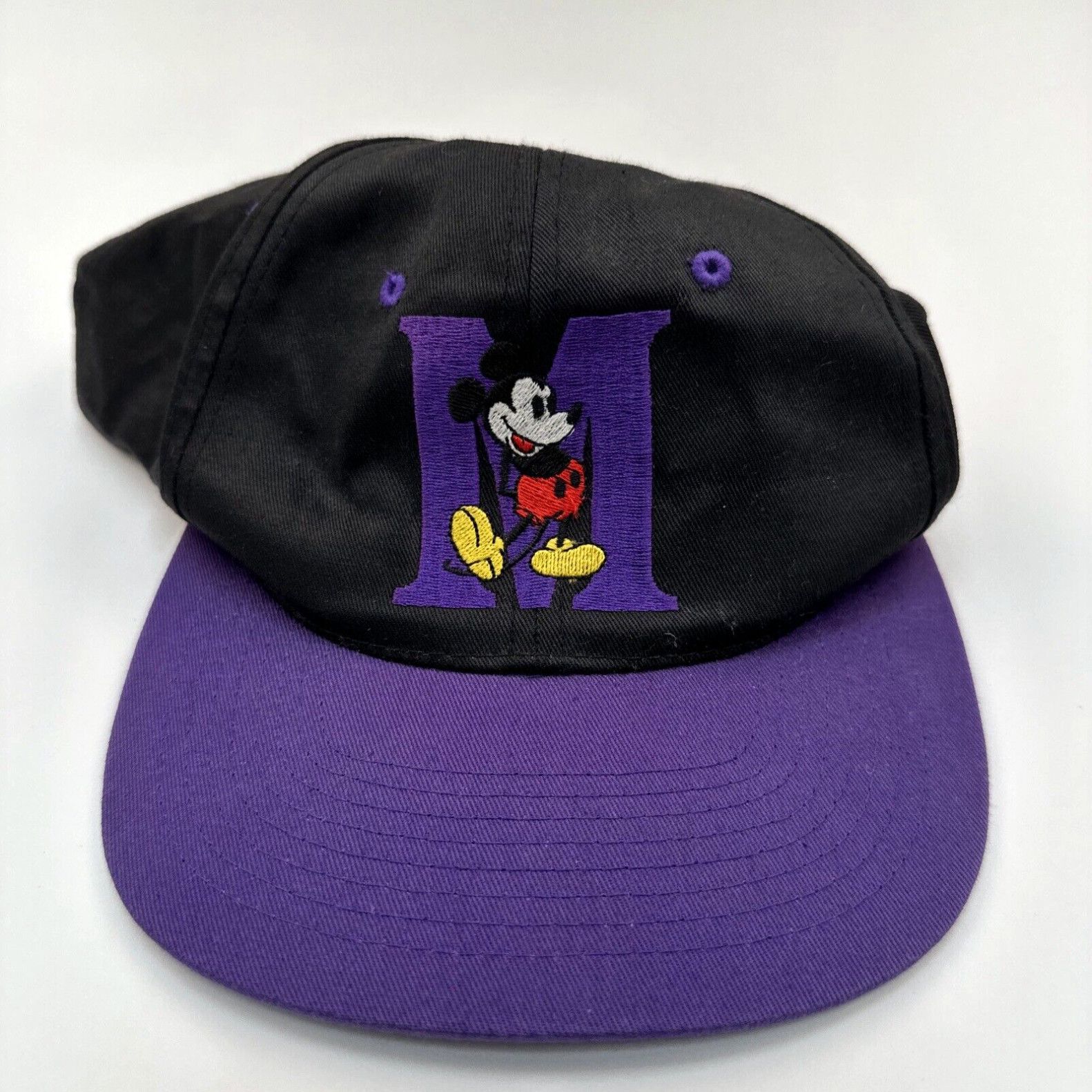 Disney Vintage 90s Mickey Mouse Wisconsin Hat Rare Purple Disney ...