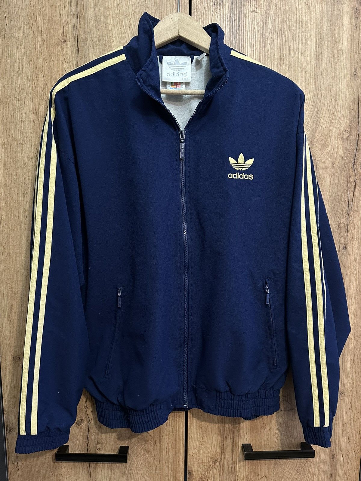 Adidas × Streetwear × Vintage Adidas Vintage Blue Jacket Track Jacket ...