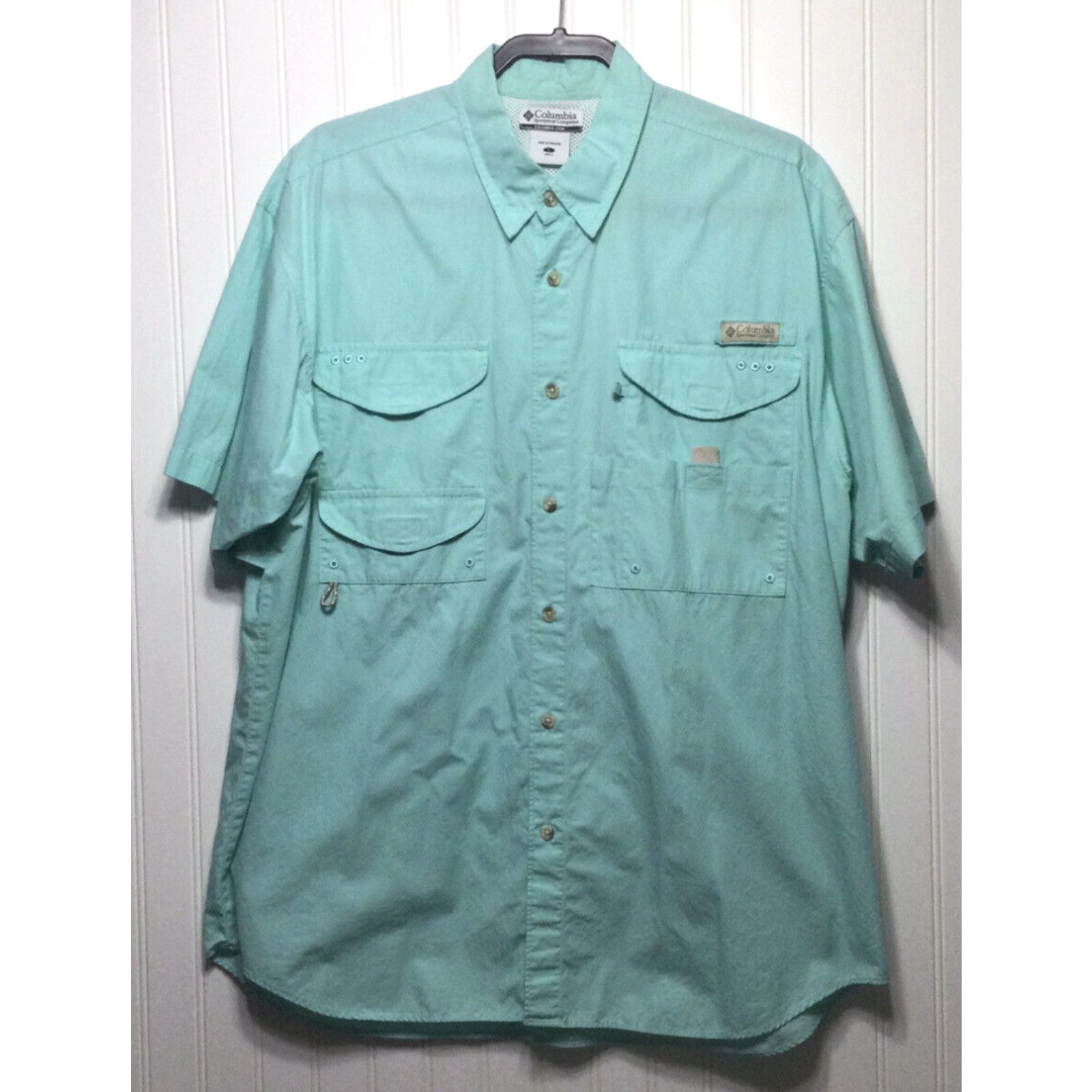 Vintage COLUMBIA SPORTSWEAR Mens Large PFG Performance Fishing Shirt ...
