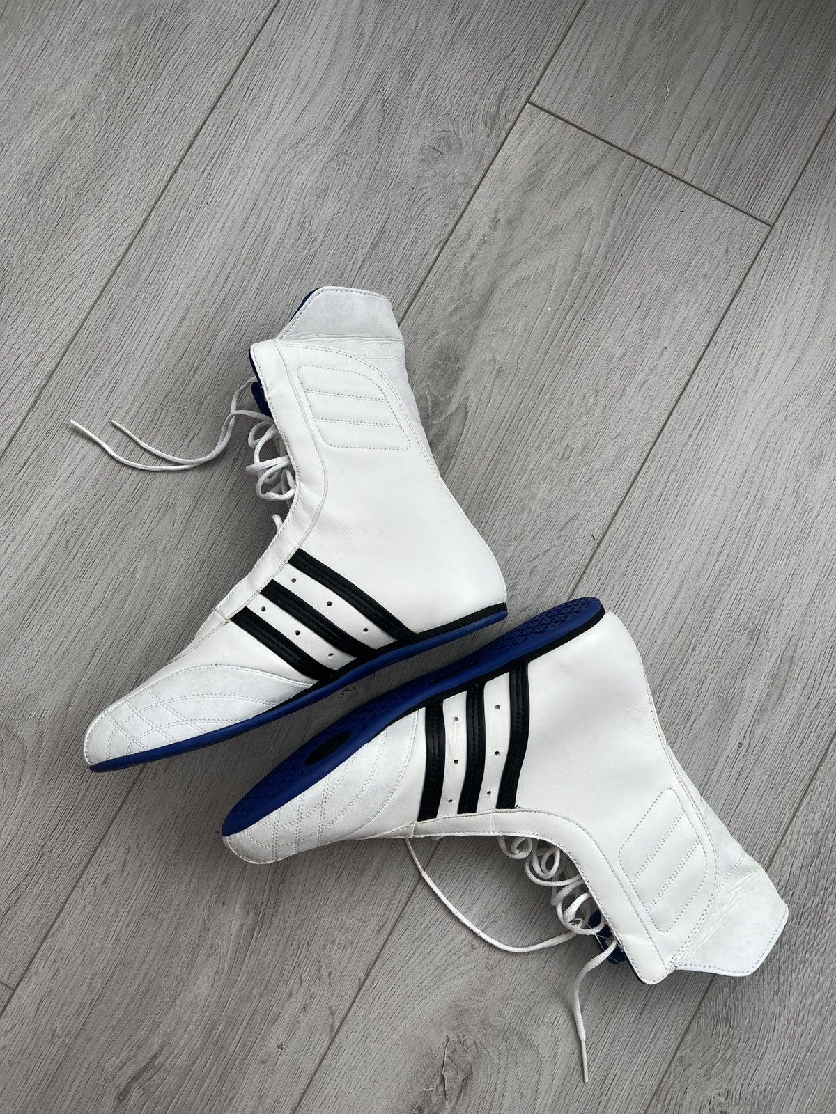 Adidas Adidas vintage leather boxing wrestling moto A8G shoes | Grailed