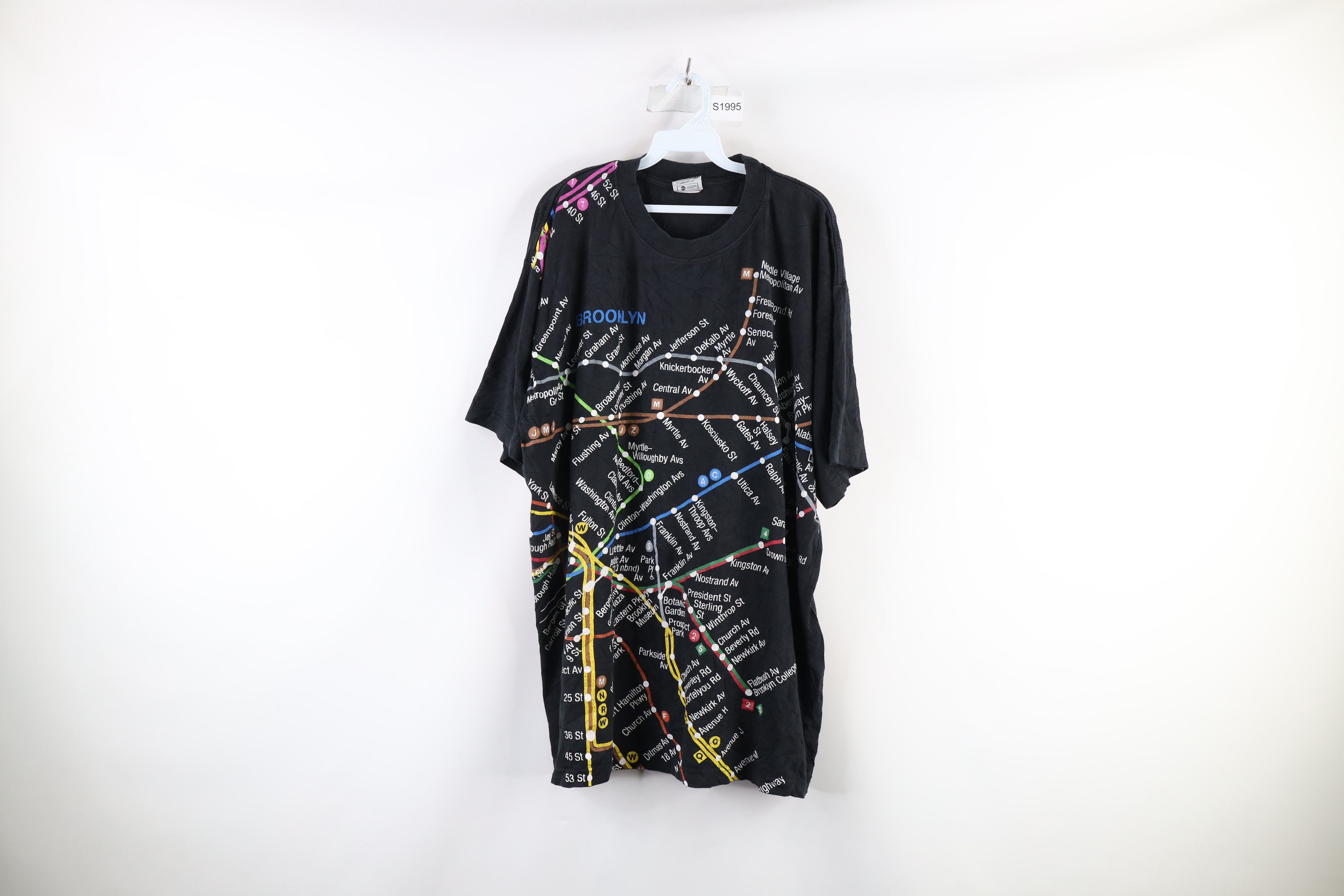 Streetwear × Vintage Vintage Streetwear New York Subway Map T-Shirt ...