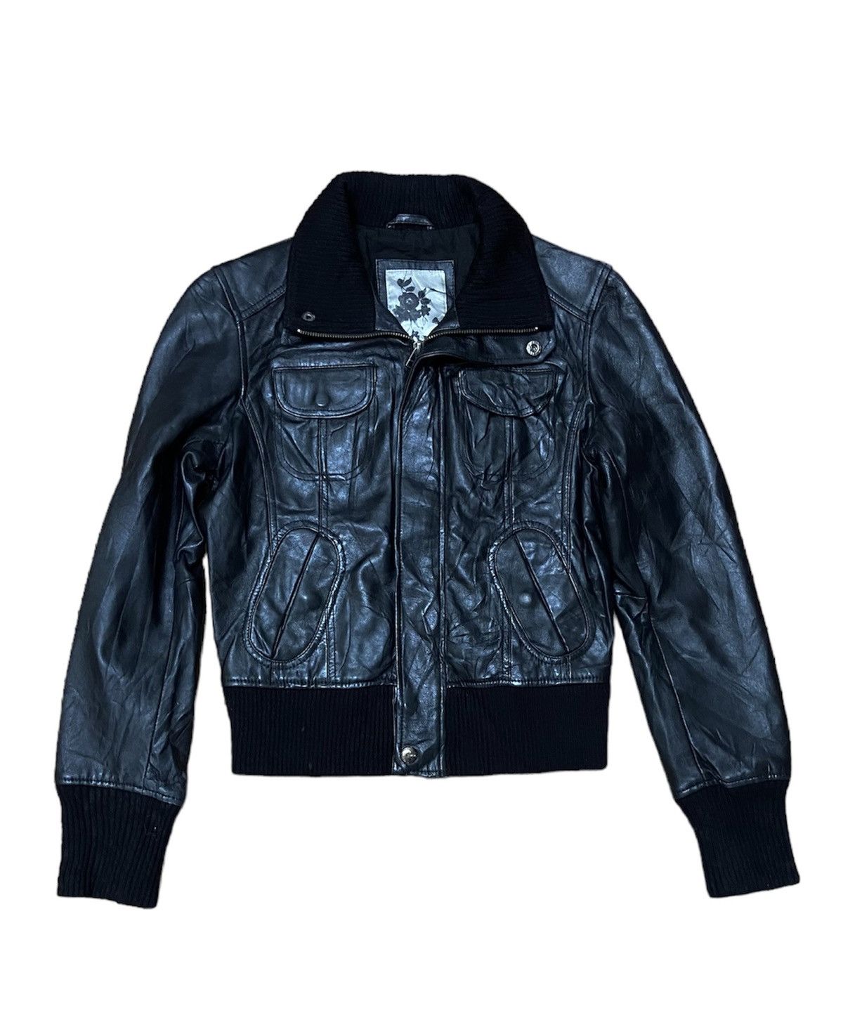 Mango MNG GENUINE LEATHER MOTORCYCLE JACKET | Grailed