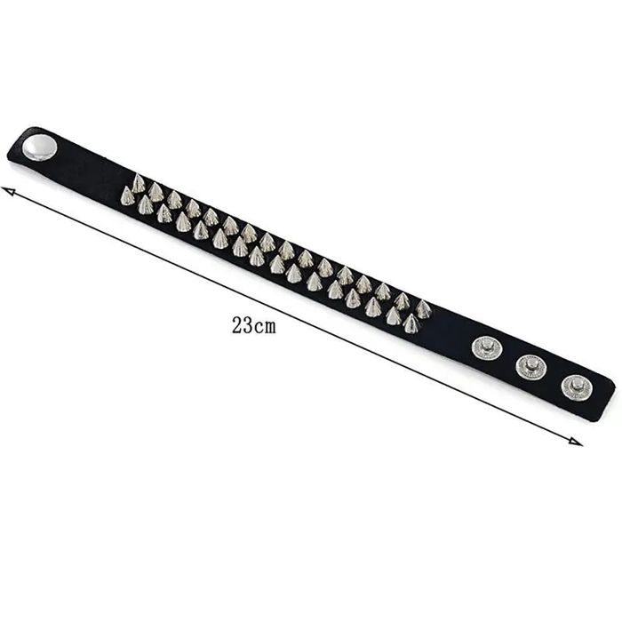 Japanese Brand Spikes Rivet Cone Stud Leather Bracelet | Grailed