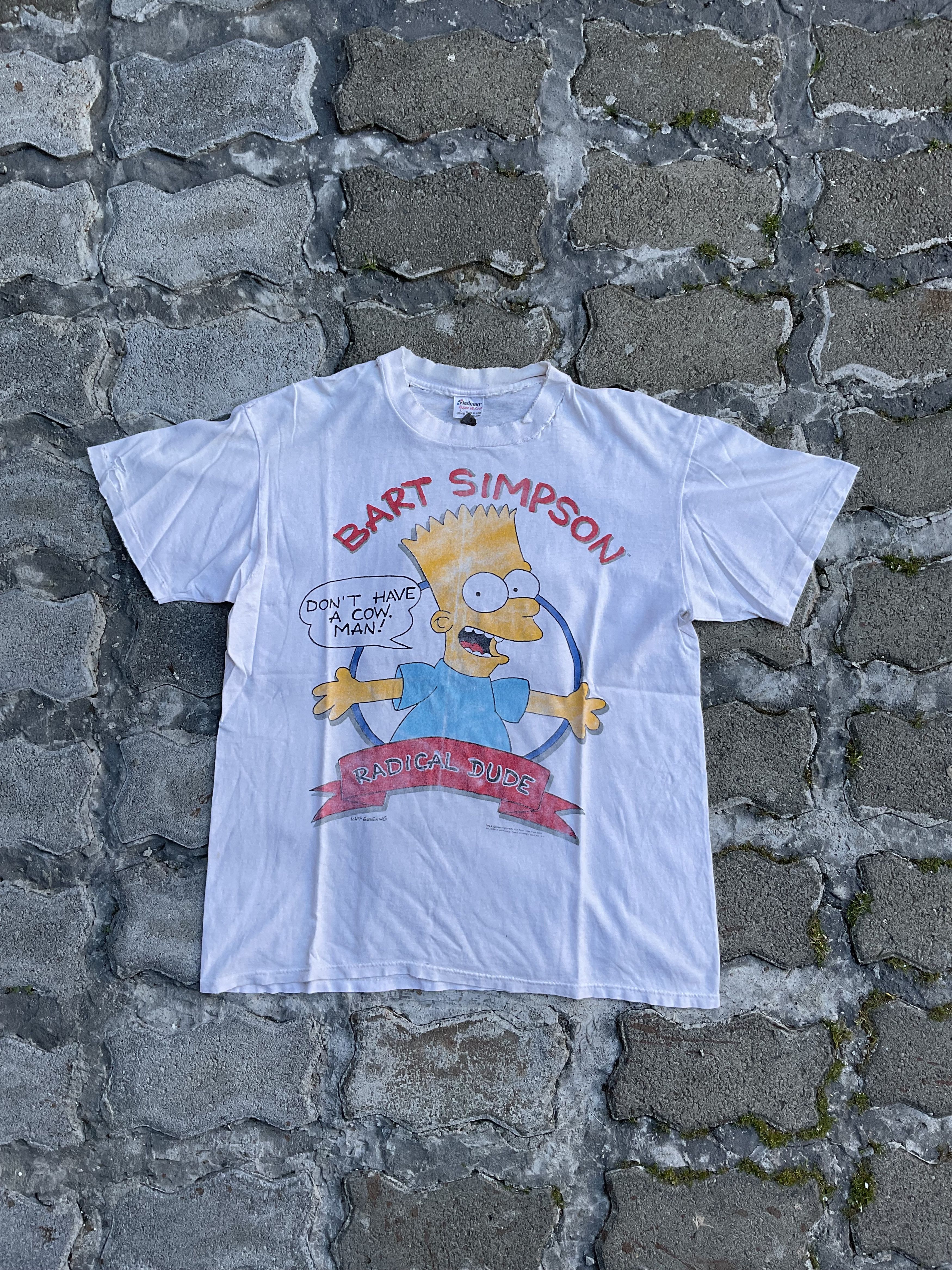 The Simpsons Vintage 80s Bart Simpson "Radical Dude" | Grailed