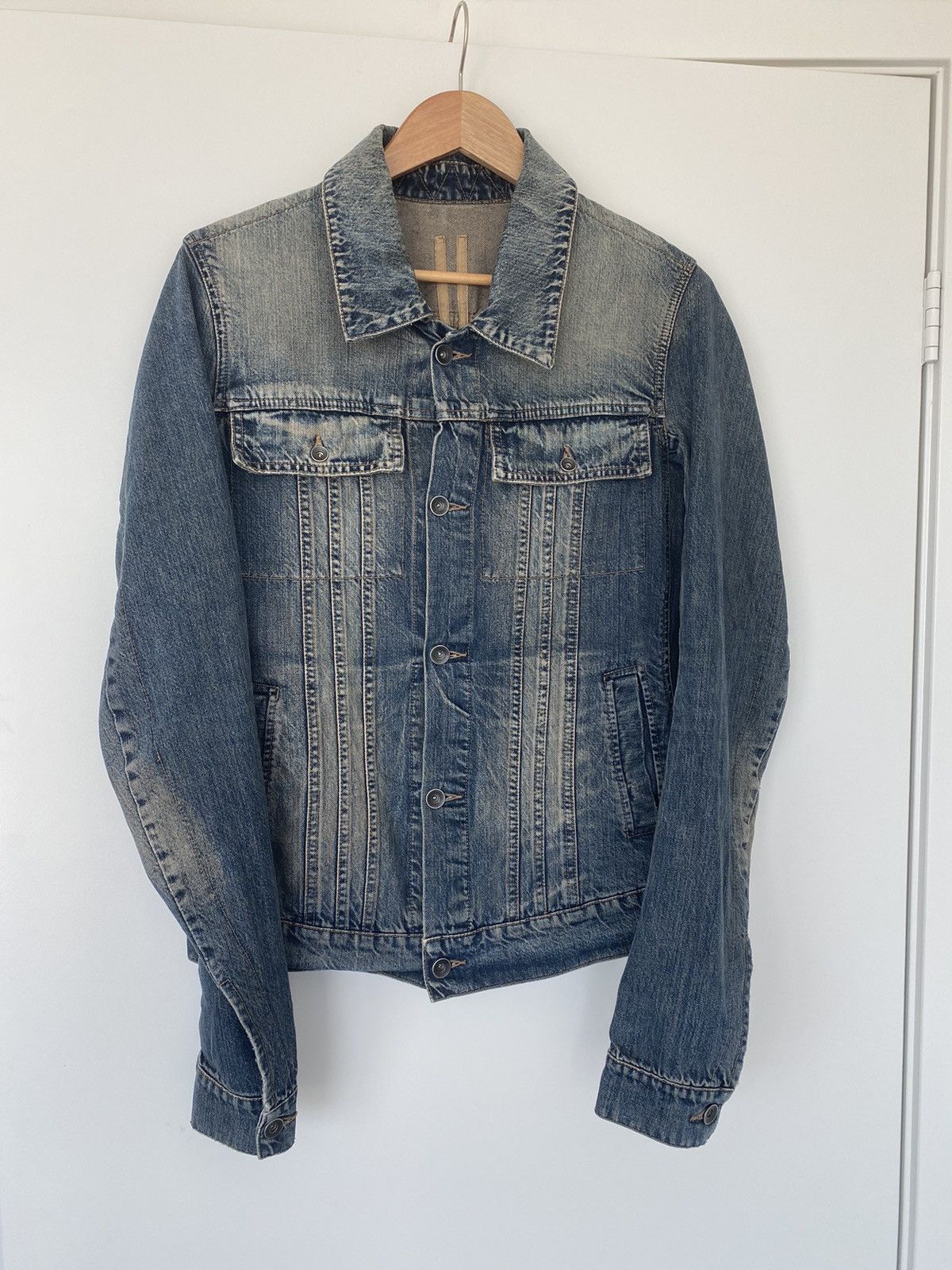 Rick Owens Rick Owens Archive Denim trucker jacket early 2000s | Grailed Rick Owens Rick Owens Archive Denim trucker jacket early 2000s | Grailed
