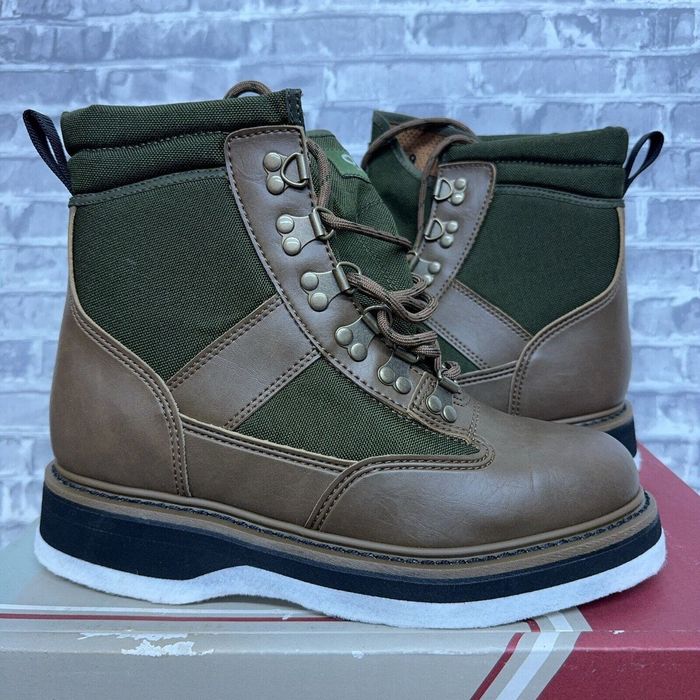 Orvis Orvis Fly Fishing Wading Brogue Boots Felt Sole Olive Brown | Grailed