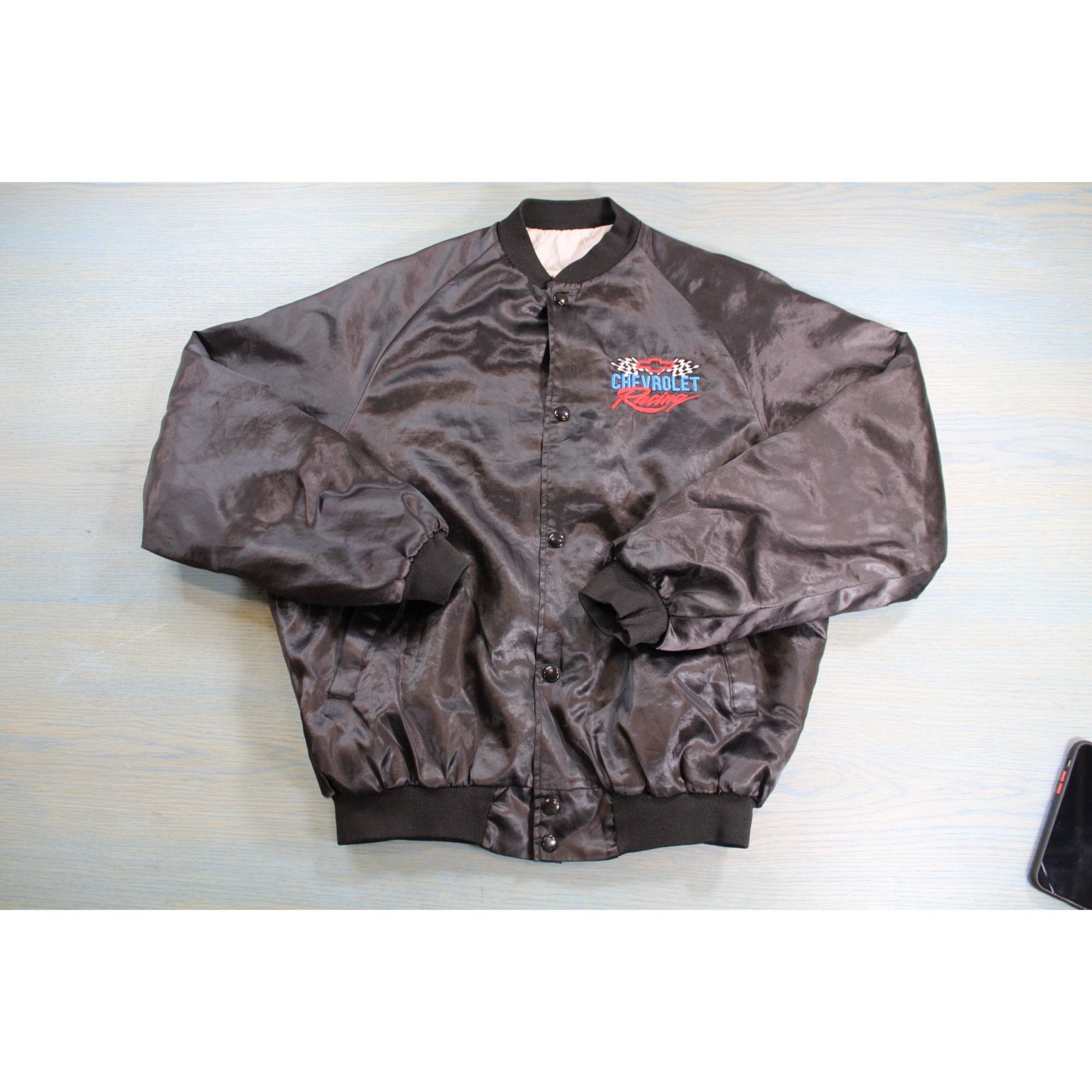 Vintage Vintage 90s Chevrolet Racing Embroidered Satin Bomber Jacket ...