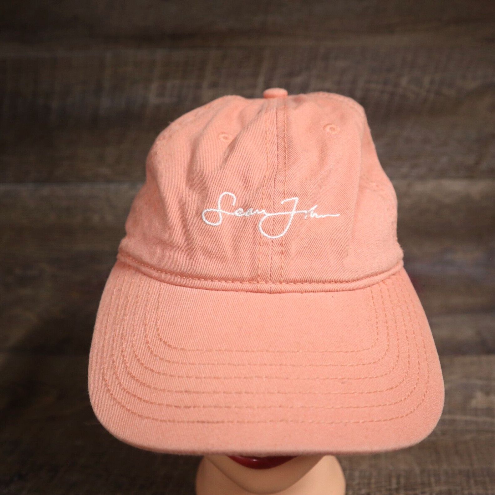 Sean John Sean John Pink Salman Embroidered Logo Baseball Cap Hat | Grailed