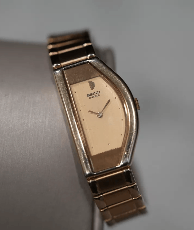 Seiko × Vintage Vintage Seiko Ladies Asymmetrical Half Moon Dress Watch | Grailed