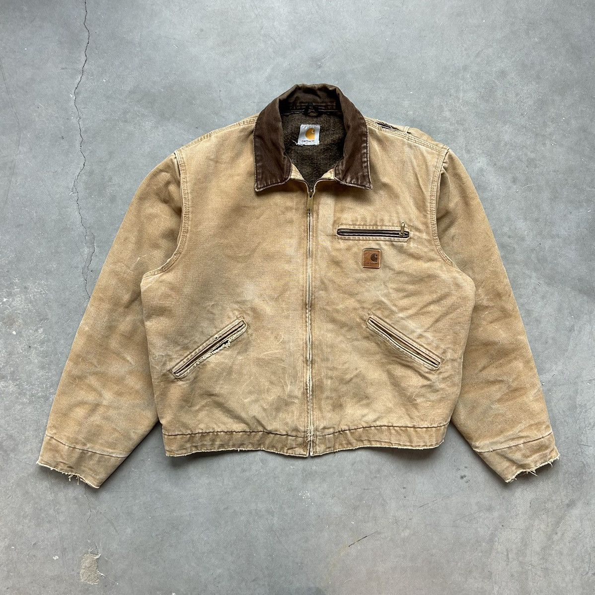 Carhartt × Streetwear × Vintage Vintage 90s Carhartt J97 Blanket Lined Boxy Detroit Jacket L ...